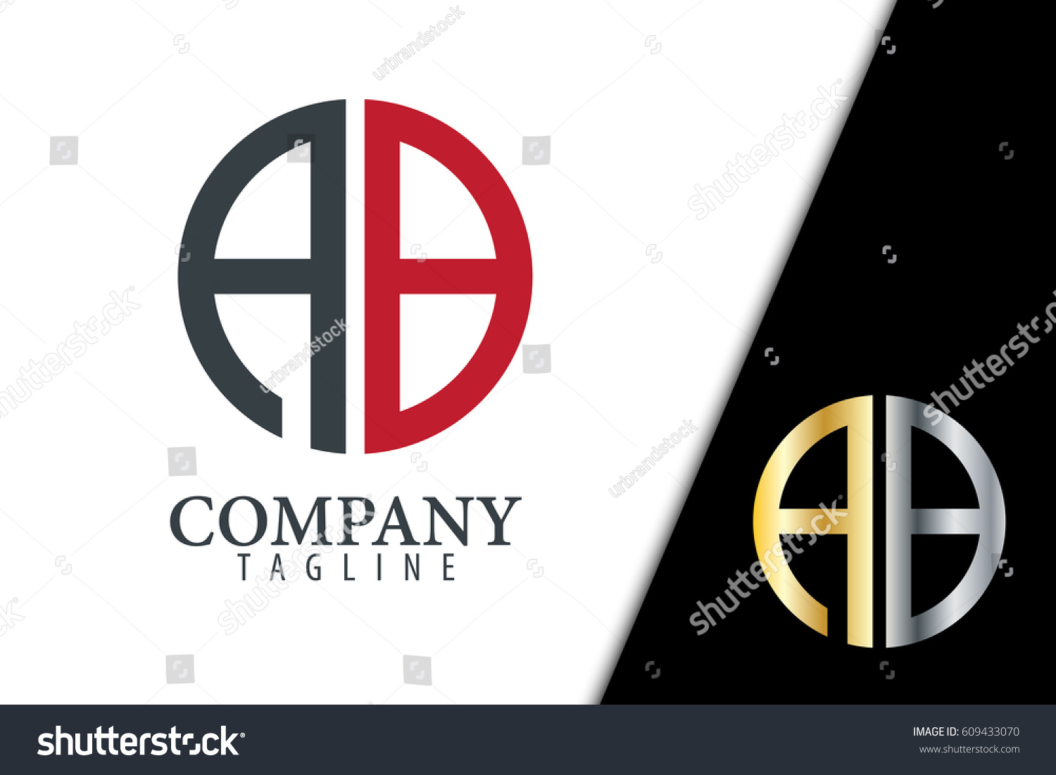 Initial Letter Ab Linked Circle Logo Stock Vector (Royalty Free) 609433070