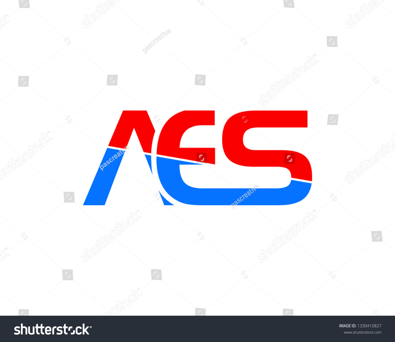 Initial Letter Aes Logo Template Design Stock Vector (Royalty Free ...