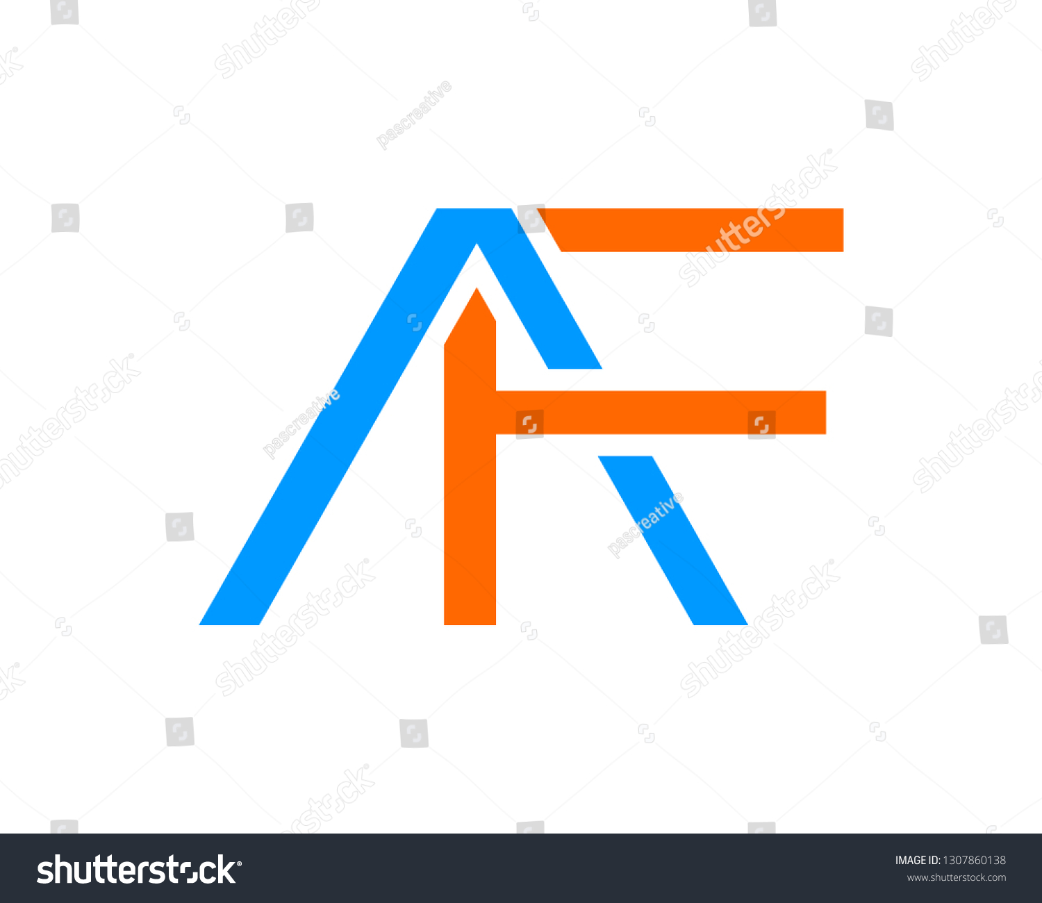 Initial Letter Af Logo Template Design Stock Vector (Royalty Free ...