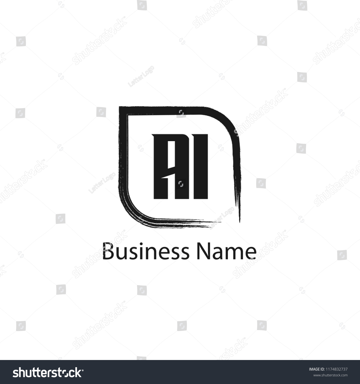 Initial Letter Ai Logo Template Design Stock Vector (Royalty Free ...