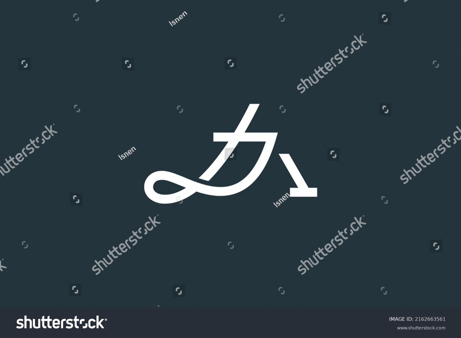 Initial Letter Aj Ja Logo Design Stock Vector (Royalty Free) 2162663561 ...