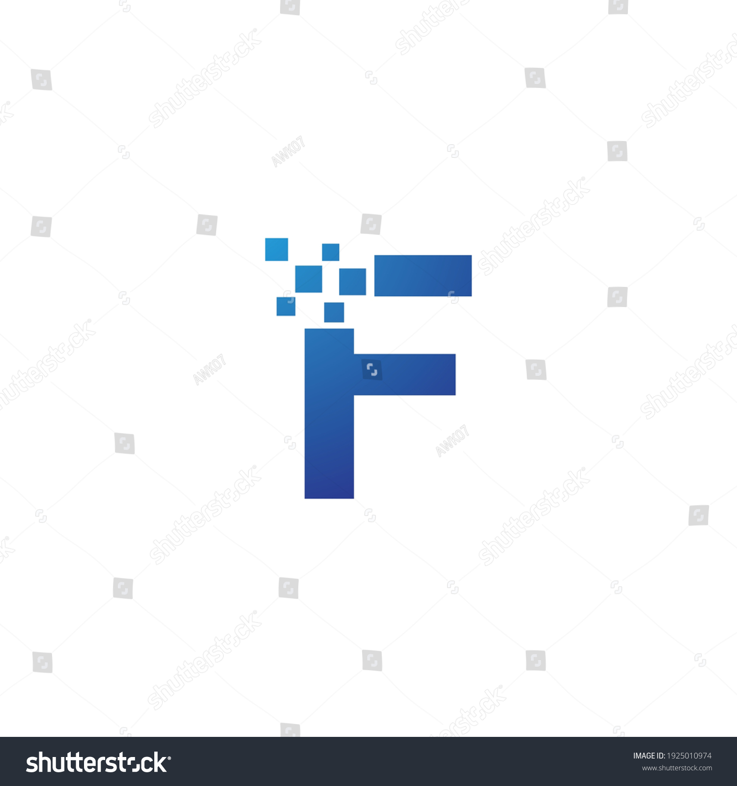 Initial Letter Alphabet Pixel Style Logo Stock Vector (Royalty Free ...