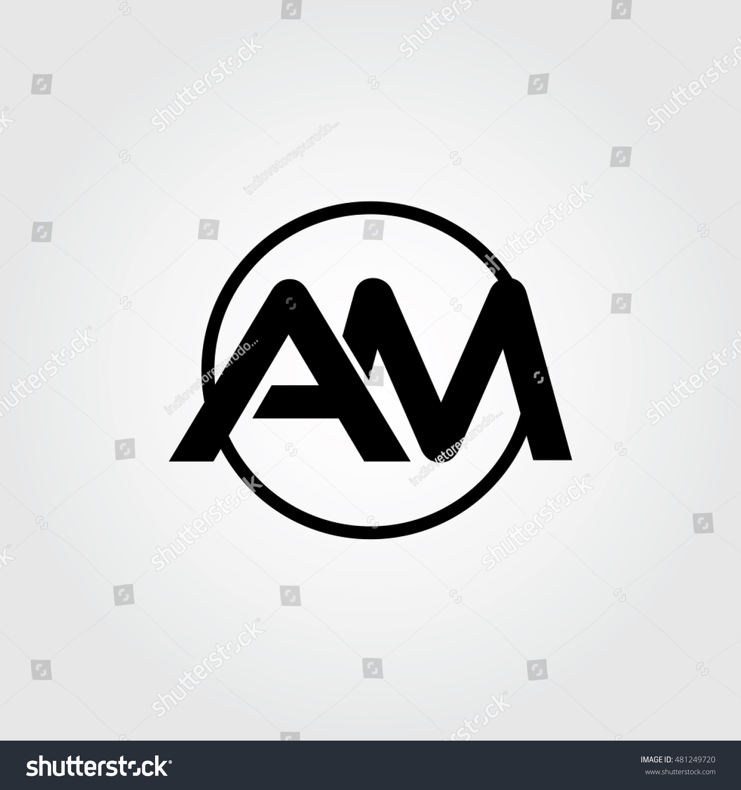 Initial Letter Linked Circle Uppercase Monogram Stock Vector (Royalty ...