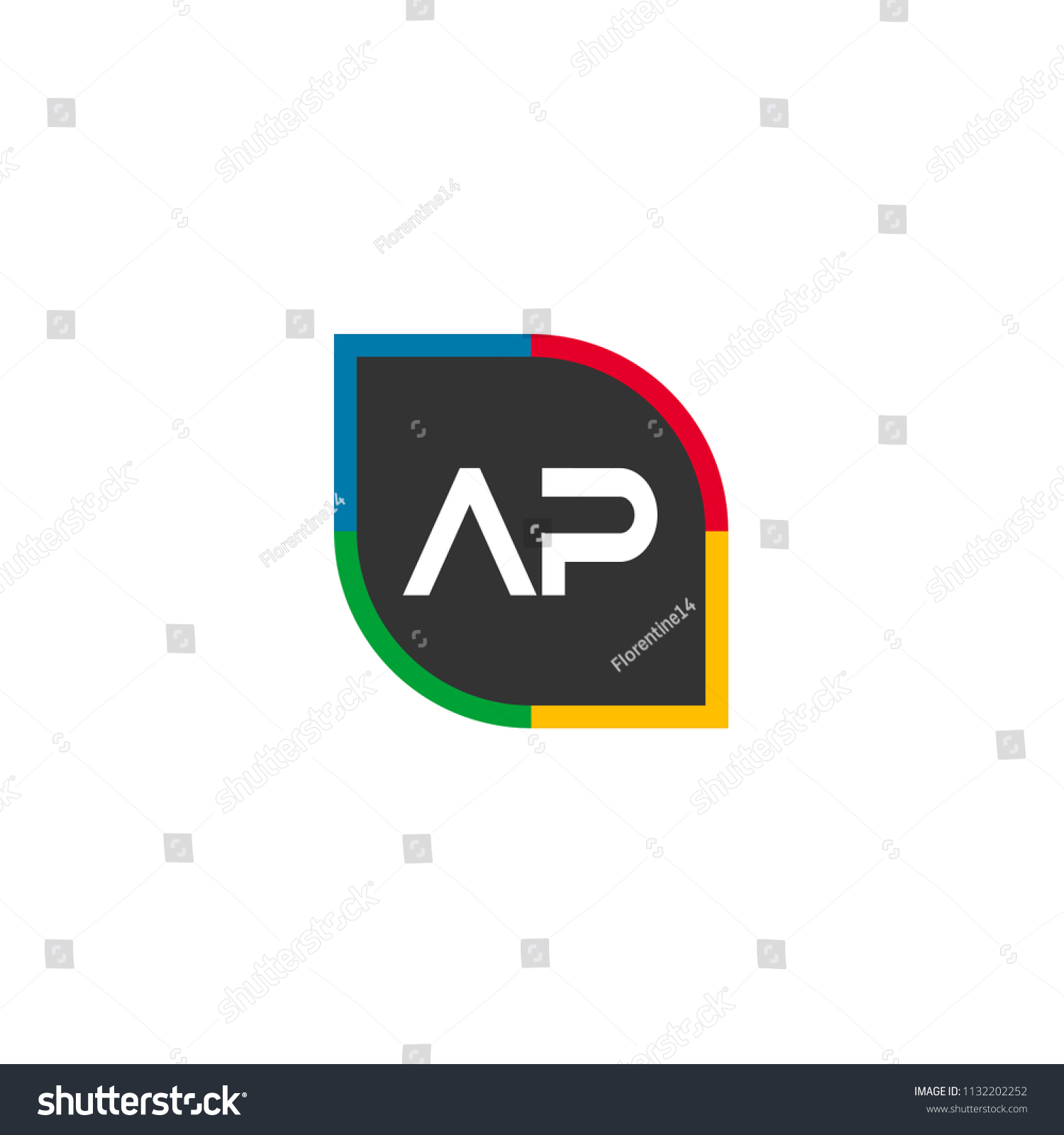 Initial Letter Ap Logo Template Design Stock Vector (Royalty Free ...