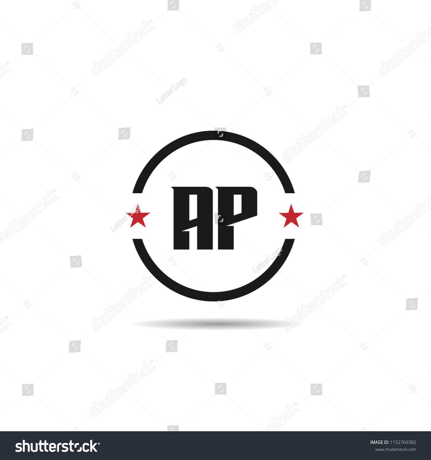 Initial Letter Ap Logo Template Design Stock Vector (Royalty Free ...