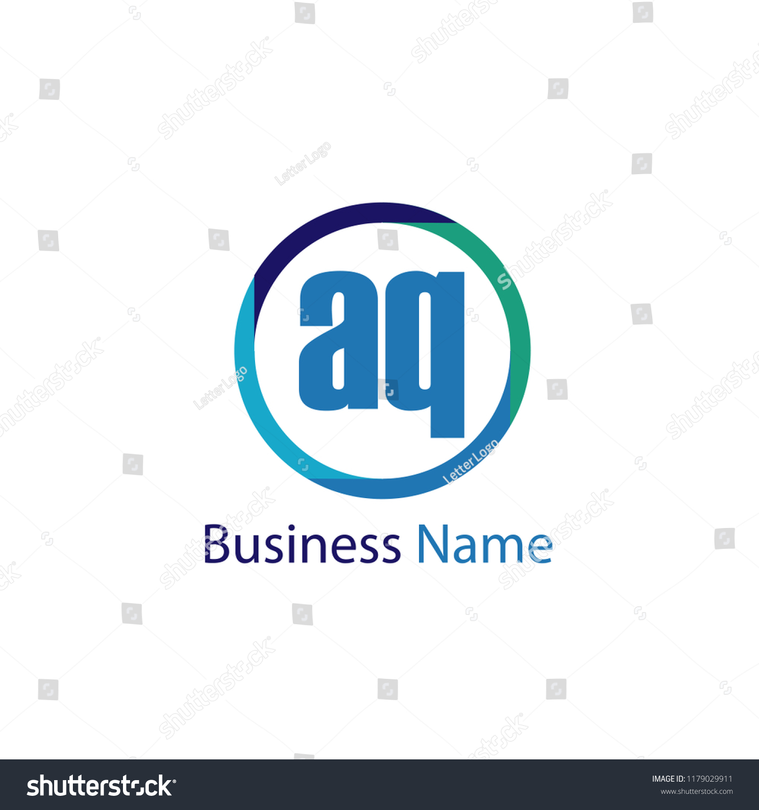 Initial Letter Aq Logo Template Design Stock Vector (Royalty Free ...