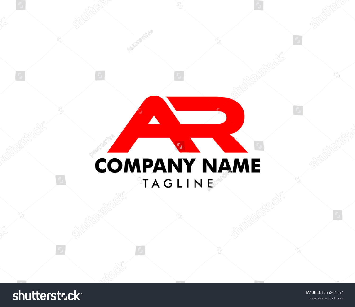 Initial Letter Ar Logo Template Design Stock Vector (Royalty Free ...
