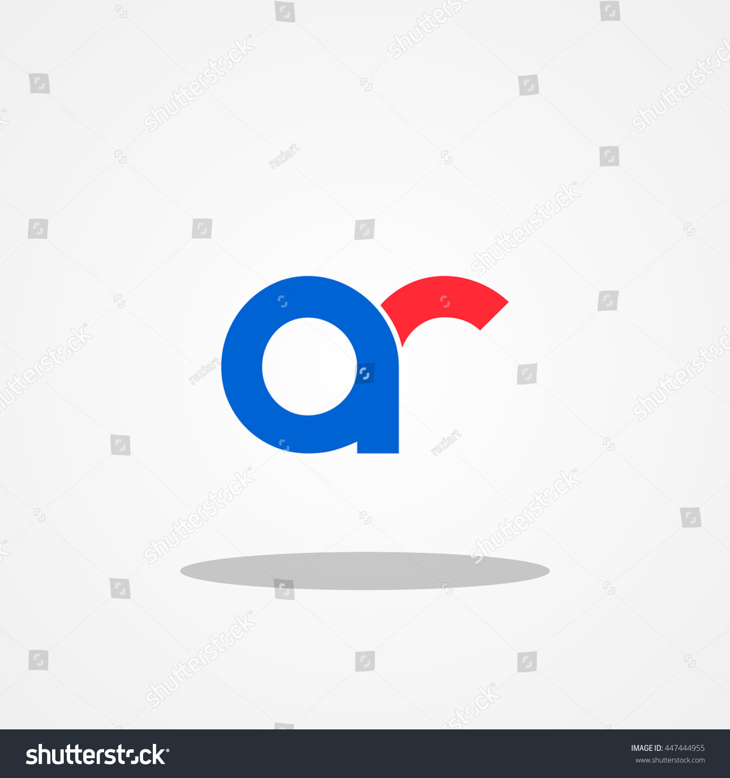 Initial Letter Ar Lowercase Logo Design Stock Vector (Royalty Free ...