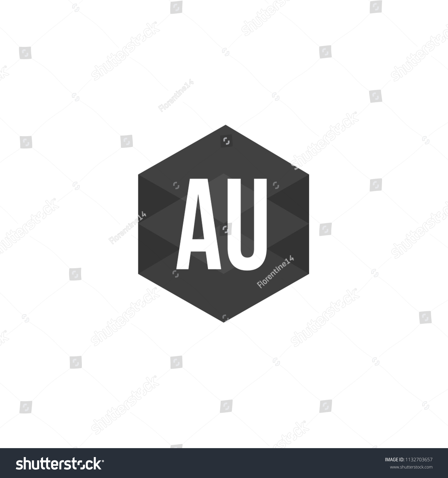 Initial Letter Au Logo Template Design Stock Vector (Royalty Free ...