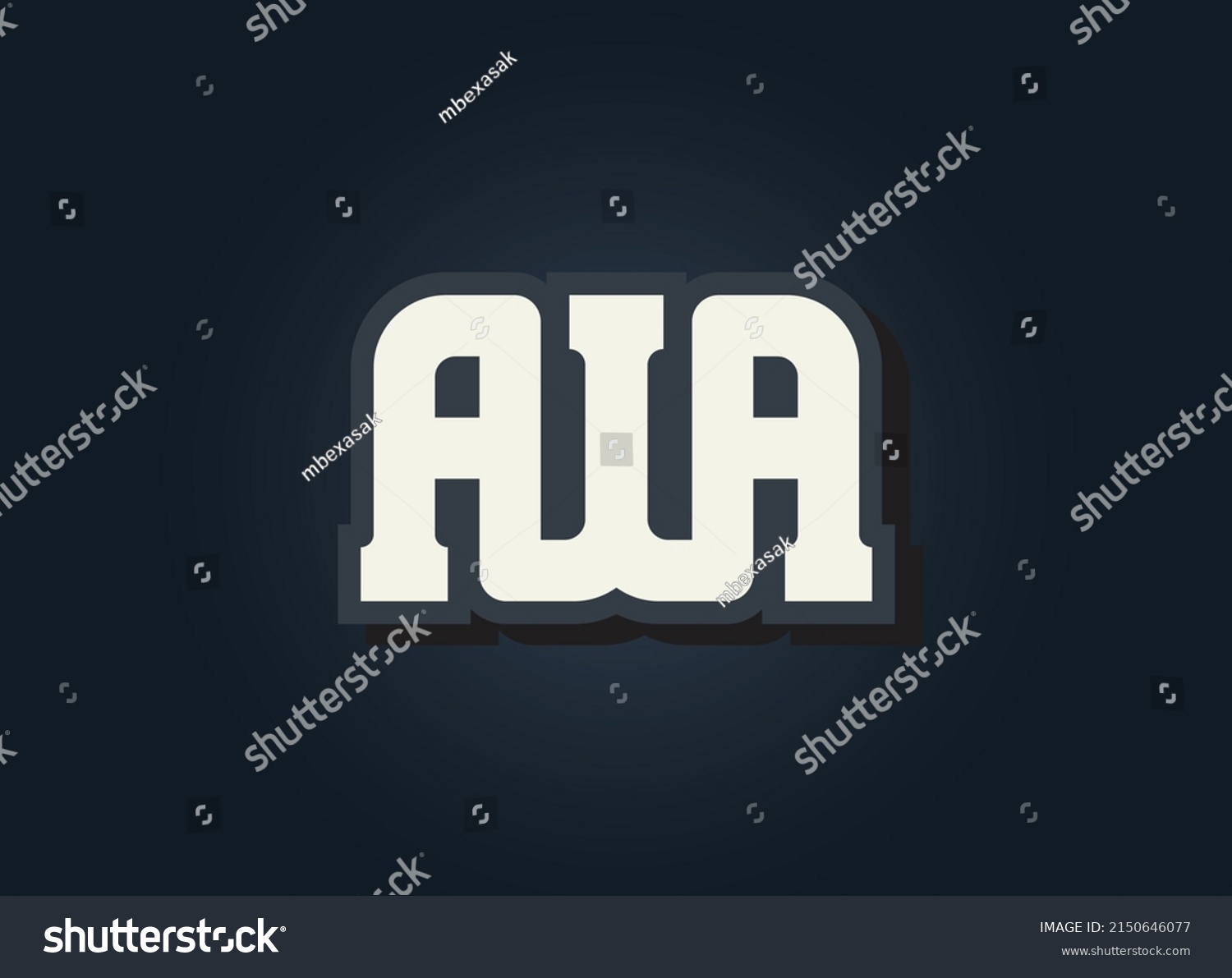 Initial Letter Awa Logo Flat Vector Stock Vector (Royalty Free ...