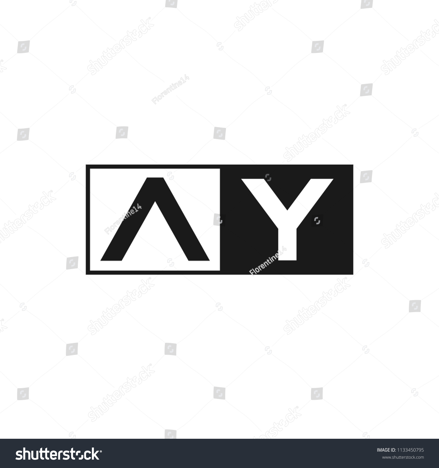 Initial Letter Ay Logo Template Design Stock Vector (Royalty Free ...