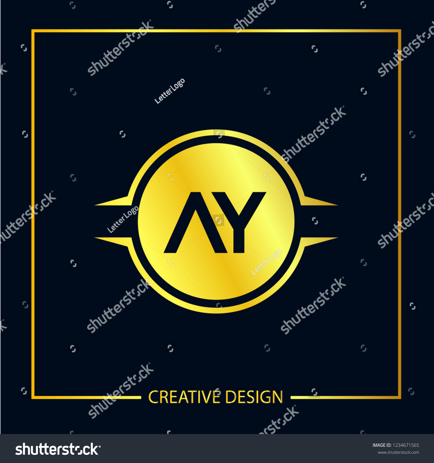 Initial Letter Ay Logo Template Design Stock Vector (Royalty Free ...