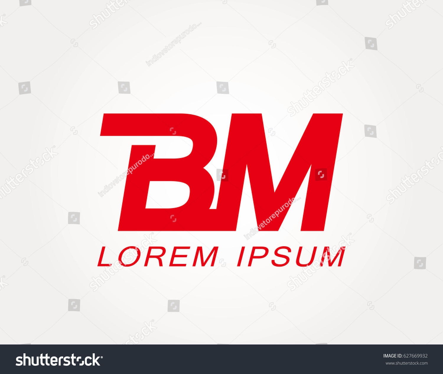 Initial Letter B M Logo Vector Stock Vector (Royalty Free) 627669932