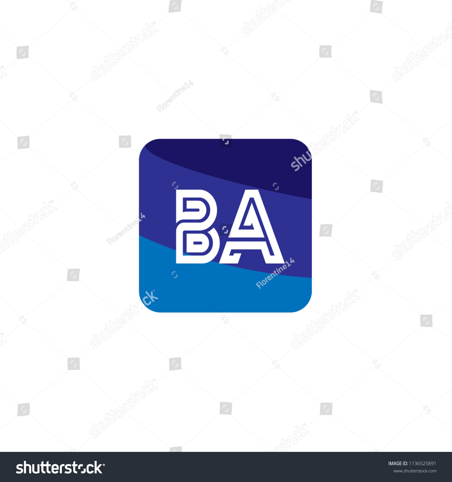Initial Letter Ba Logo Template Design Stock Vector (Royalty Free ...