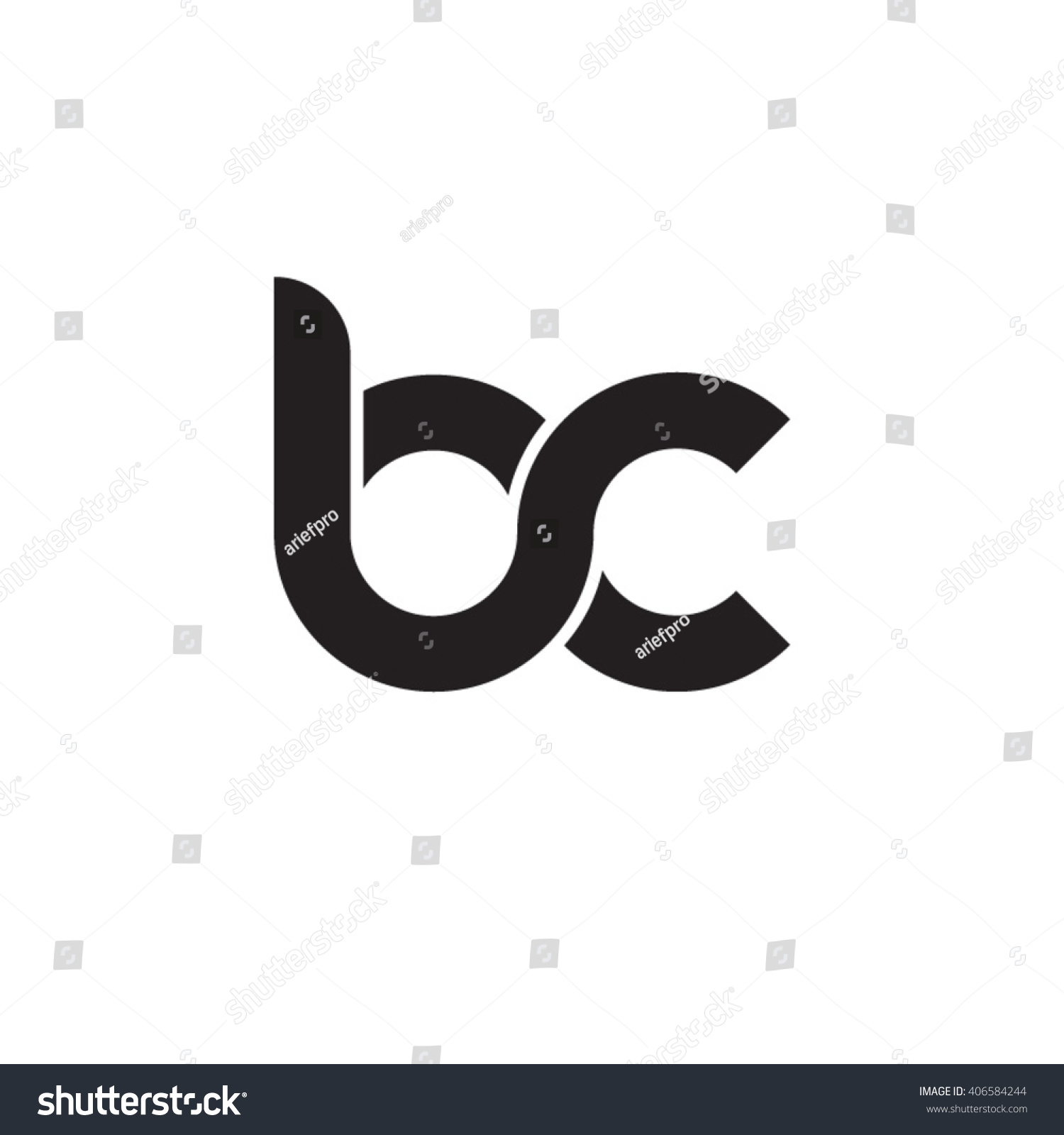 Initial Letter Bc Linked Circle Lowercase Stock Vector (Royalty Free) 406584244