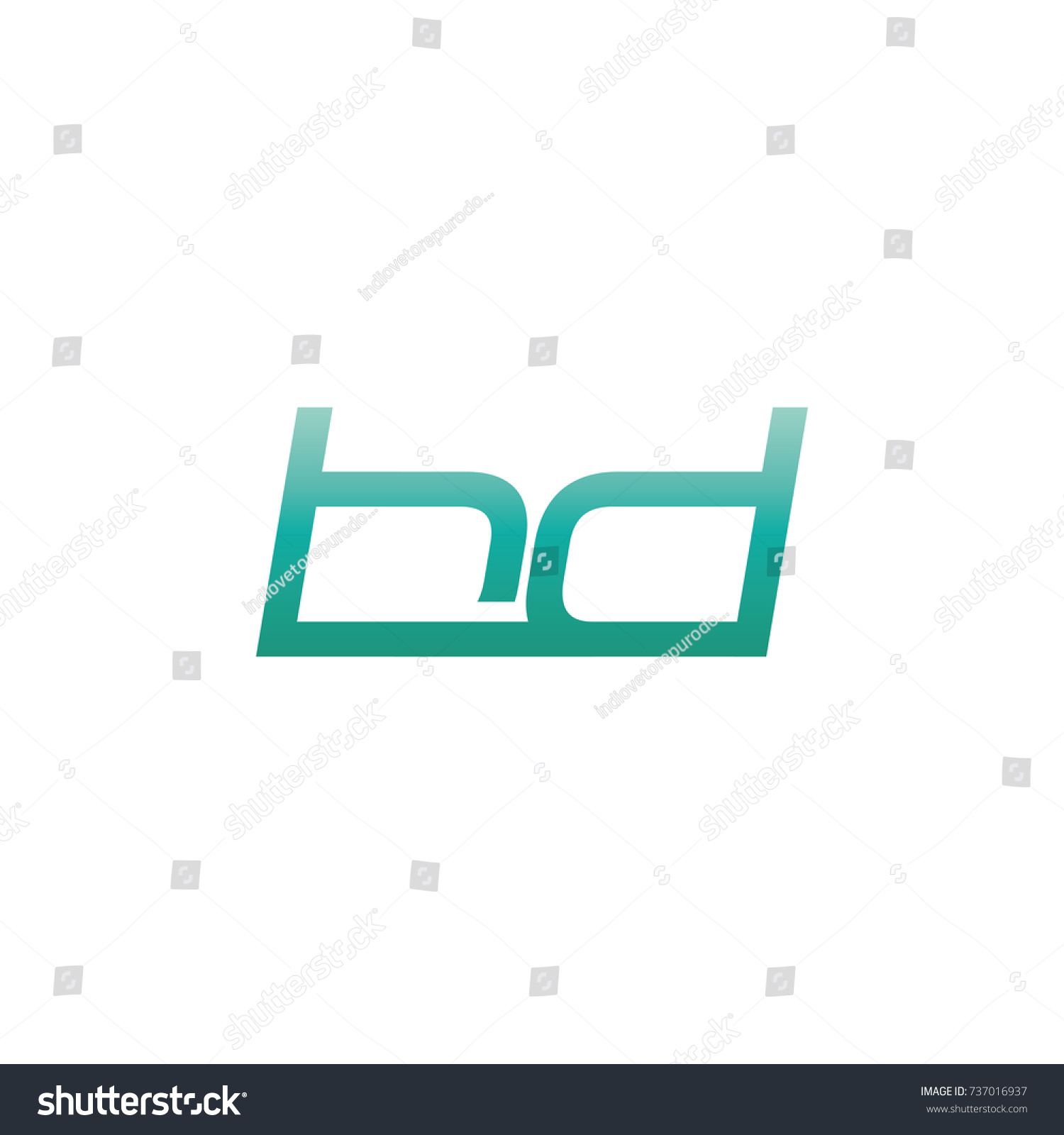 Initial Letter Bd Thin Logo Design Stock Vector (Royalty Free ...