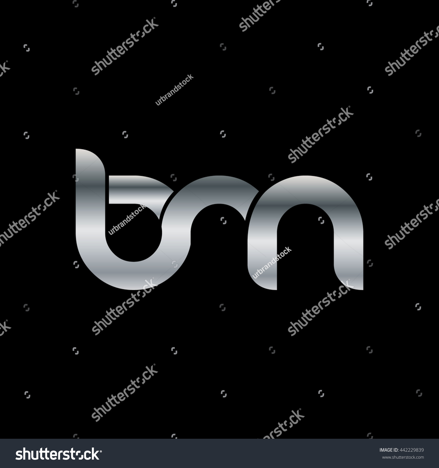 Initial Letter Bm Linked Circle Rounded Stock Vector (Royalty Free ...