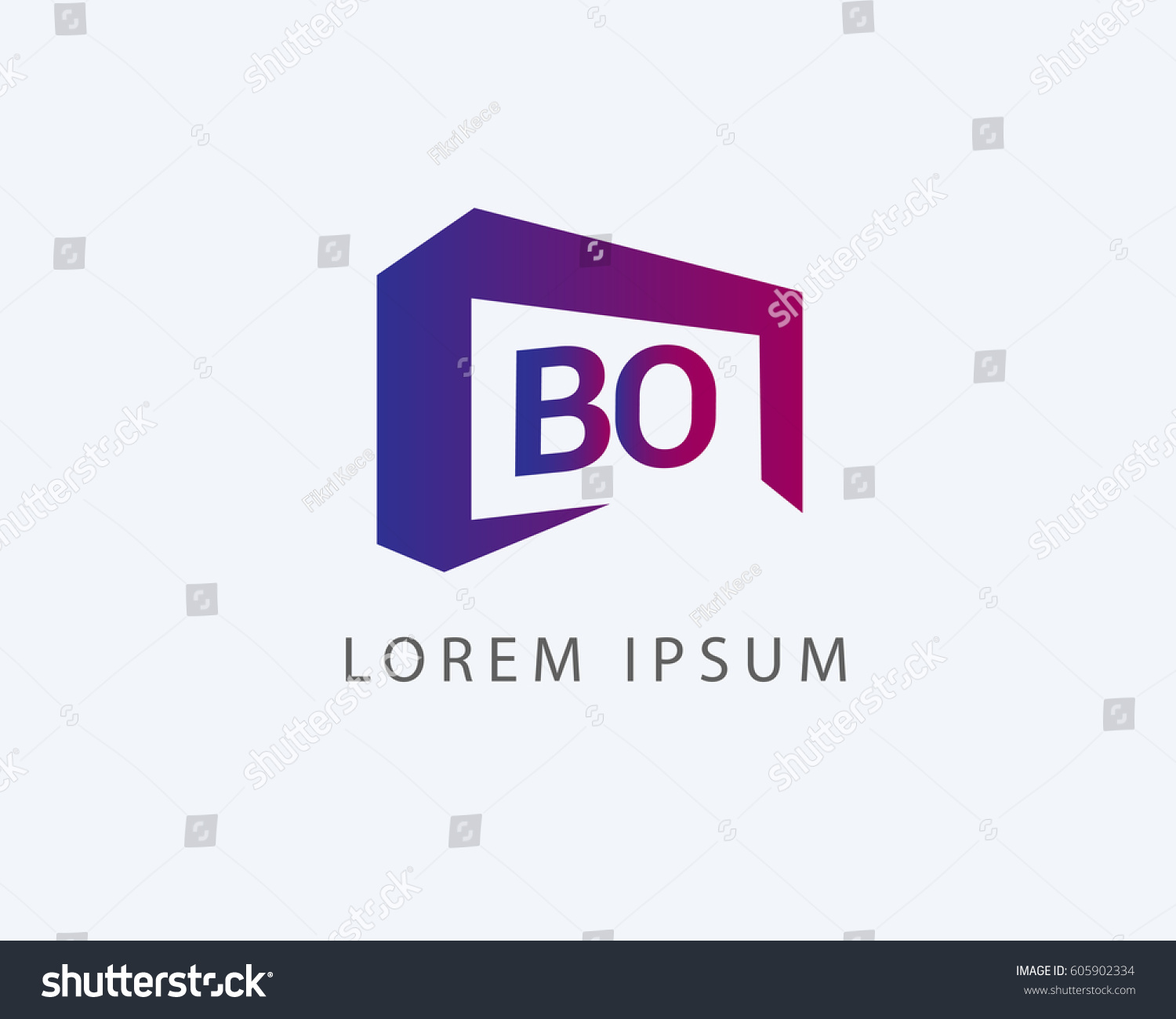 40.122 3d box logo Gambar, Foto Stok & Vektor | Shutterstock