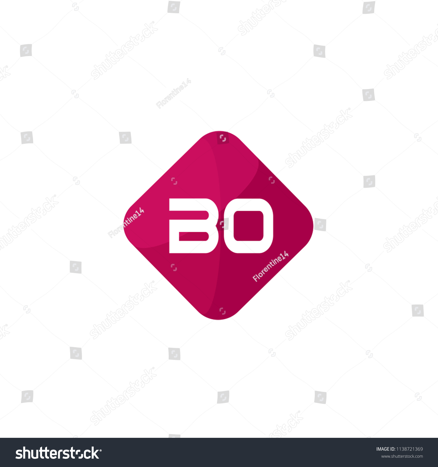 Initial Letter Bo Logo Template Design Stock Vector (Royalty Free ...