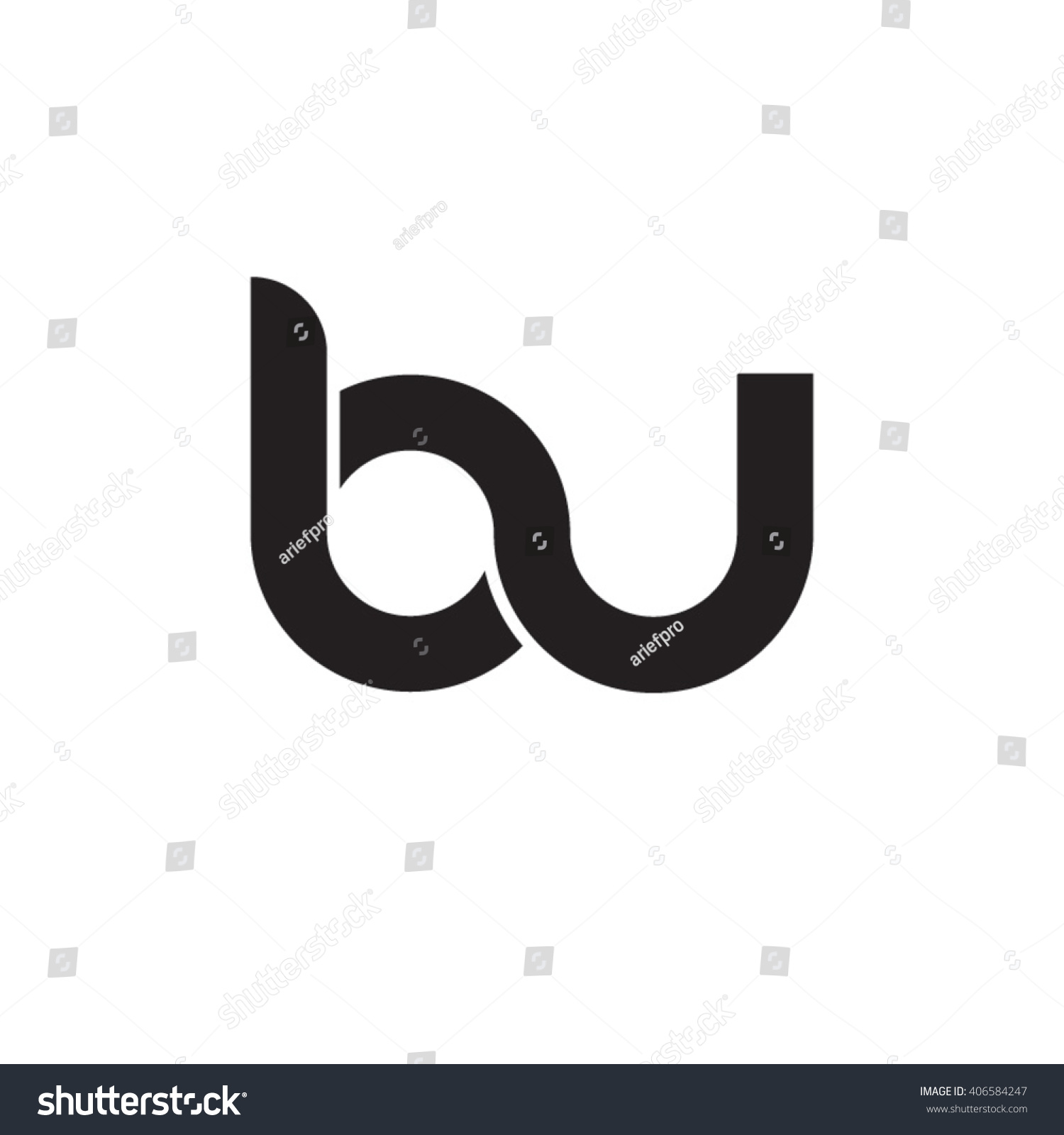 Initial Letter Bu Linked Circle Lowercase Stock Vector (Royalty Free ...