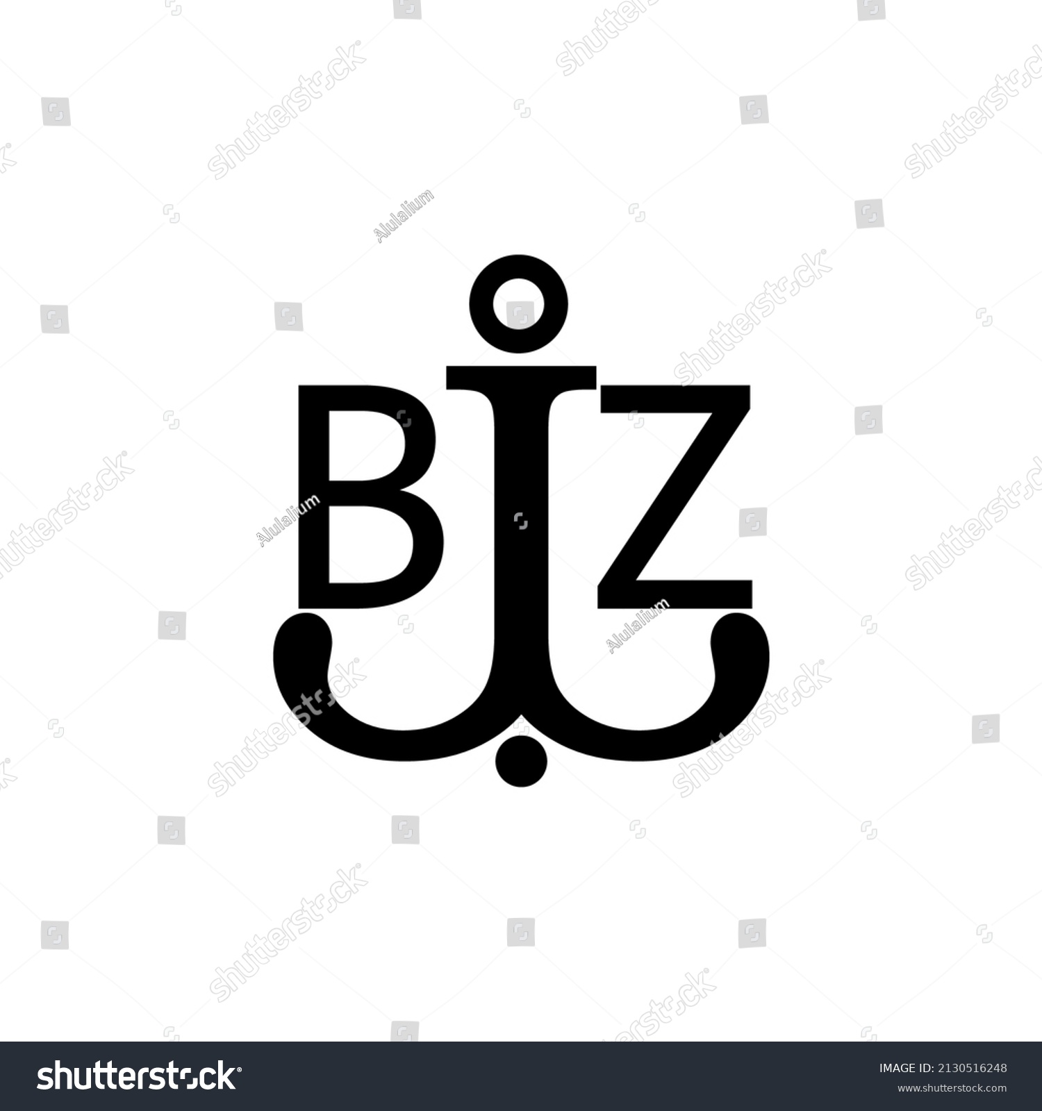 Initial Letter Bz Anchor Simple Logo Stock Vector (Royalty Free ...