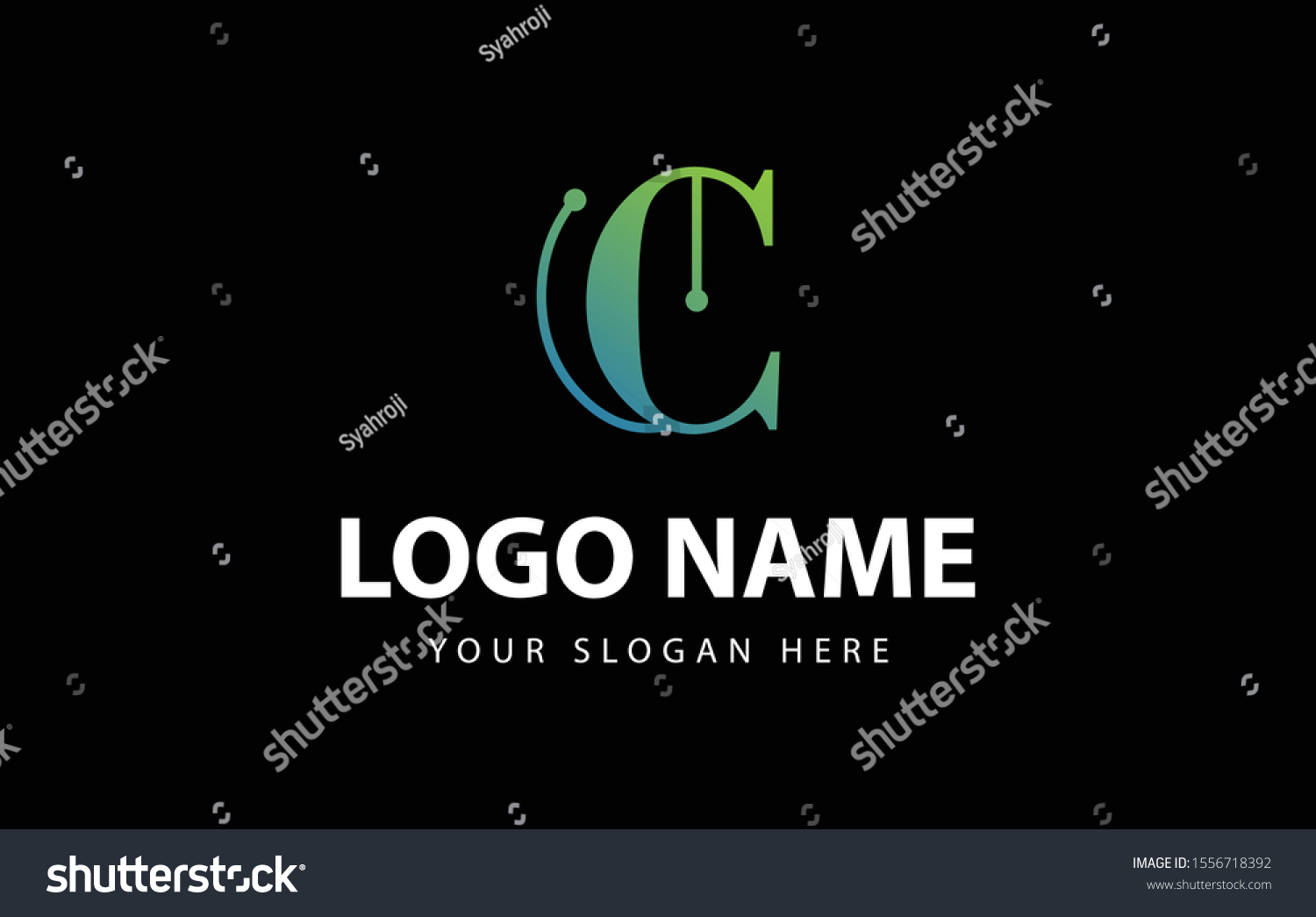 Initial Letter C Creative Connect Alphabet Stock Vector (Royalty Free ...