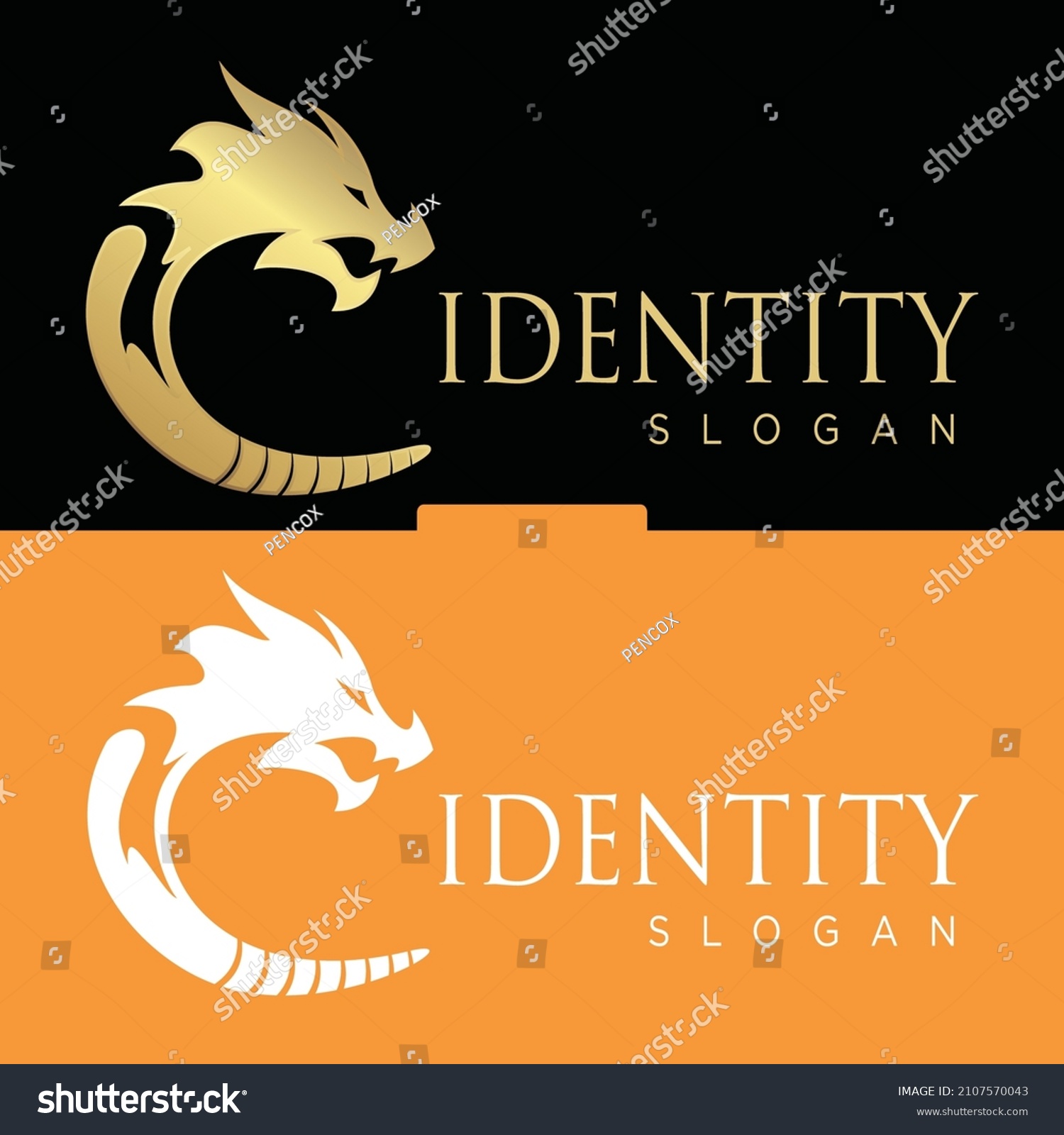 Initial Letter C Dragon Logo Stock Vector (Royalty Free) 2107570043 ...