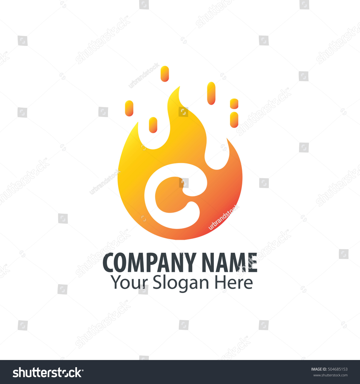 Initial Letter C Fire Logo Stock Vector (Royalty Free) 504685153 ...