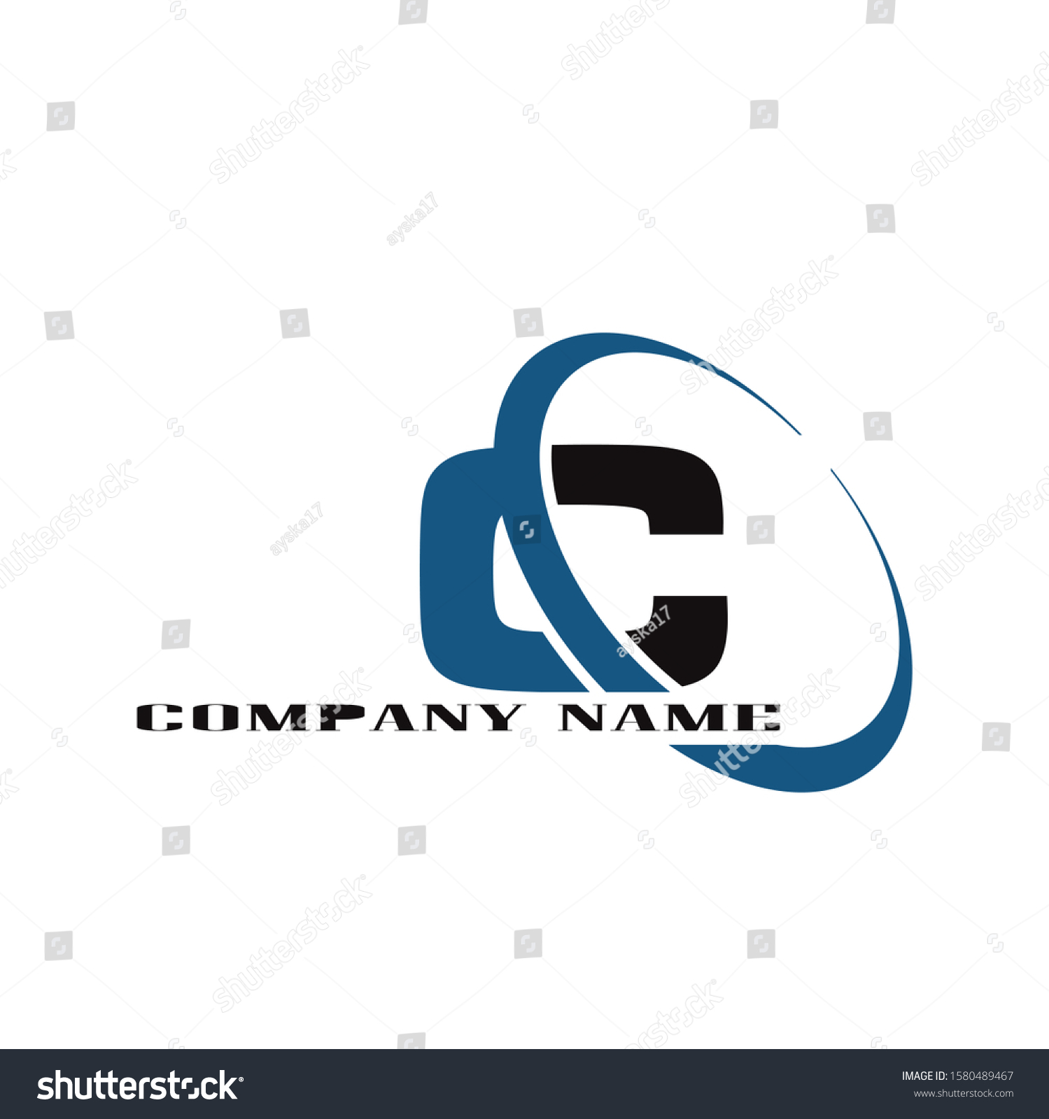 Initial Letter C Moon Logo Design Stock Vector (Royalty Free ...
