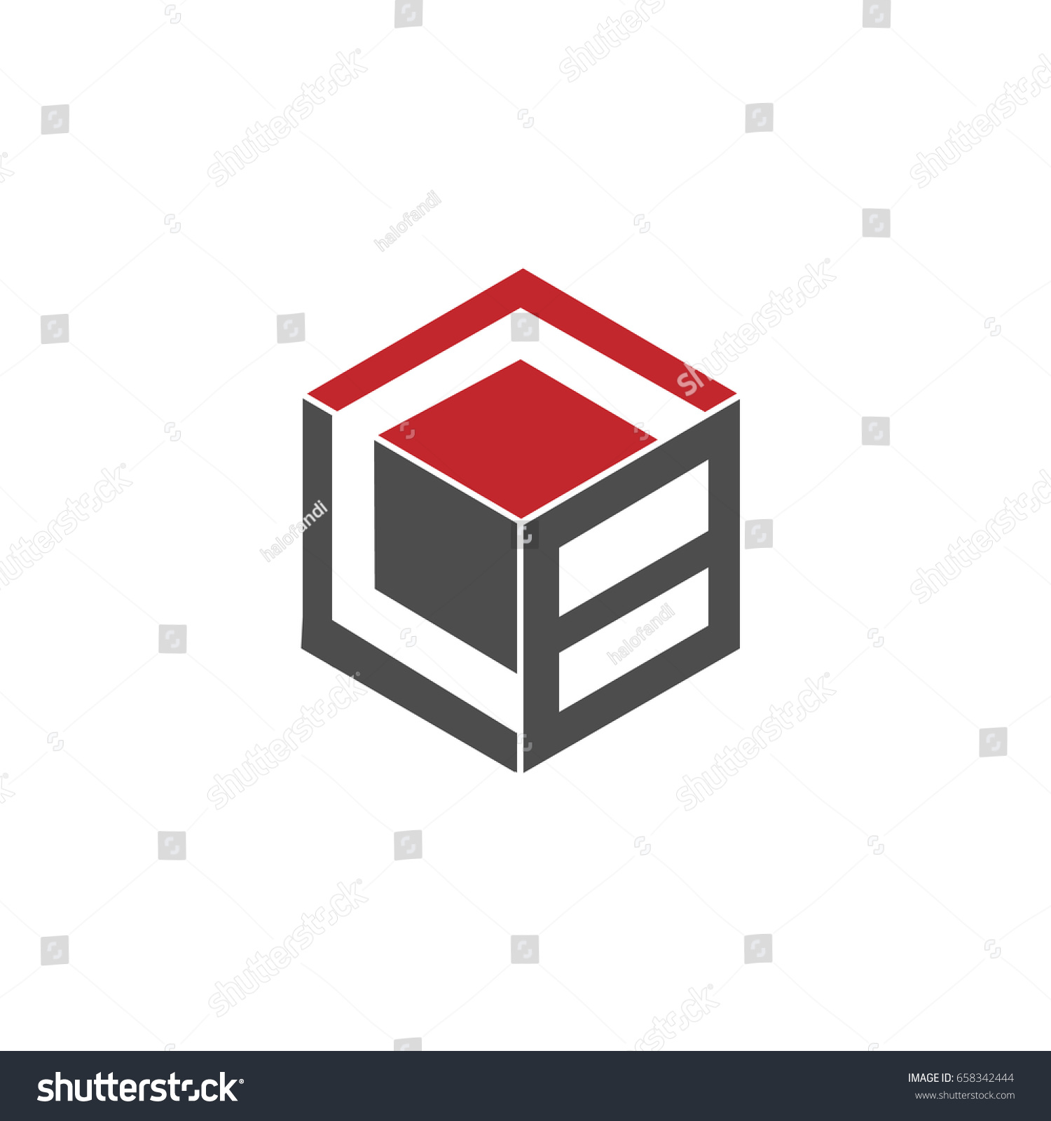 Initial Letter Cb 3d Box Design Stock Vector (Royalty Free) 658342444 ...