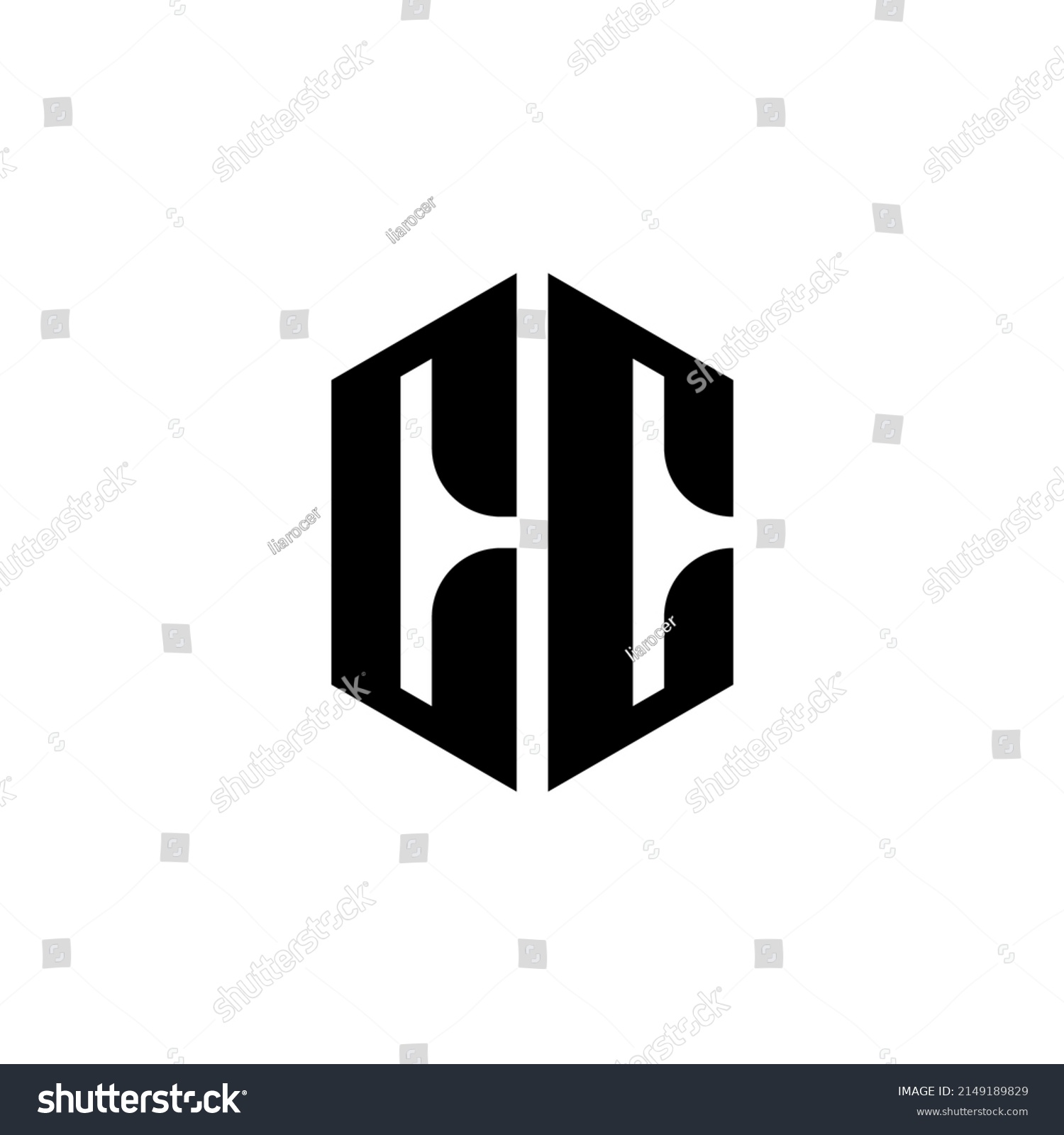 Initial Letter Cc Hexagon Logo Vector Stock Vector (Royalty Free ...