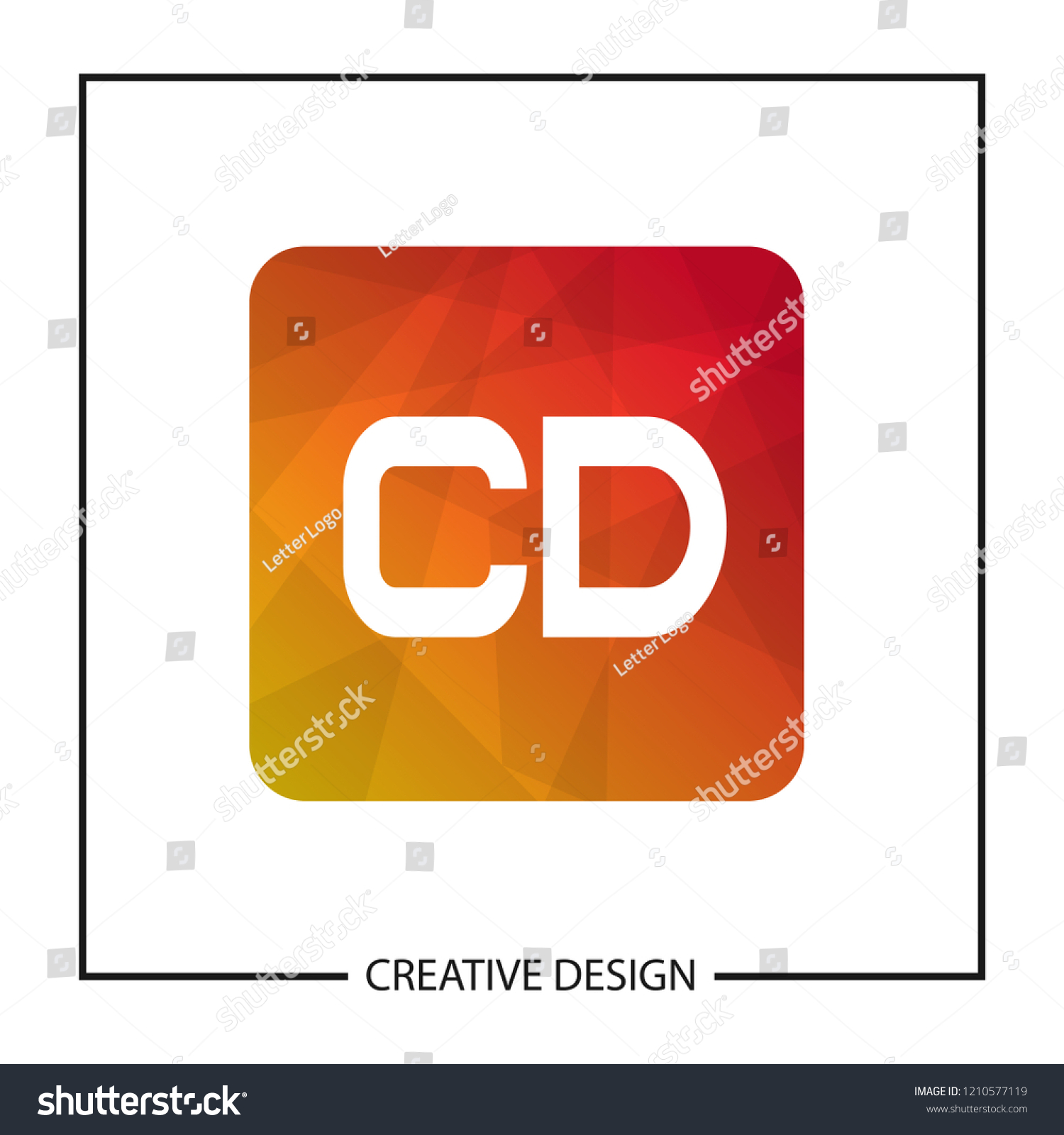 Initial Letter Cd Logo Template Design Stock Vector (Royalty Free ...
