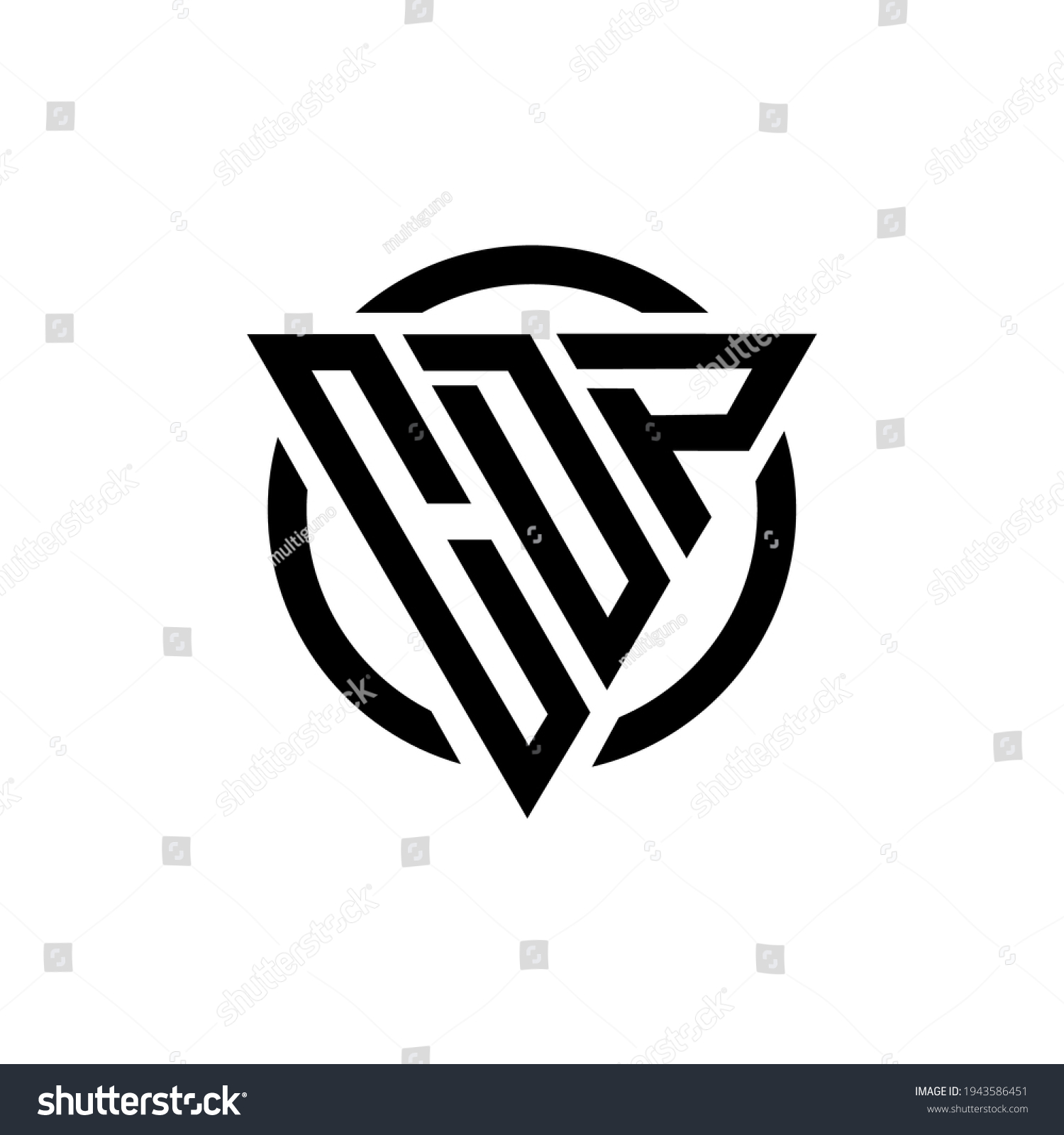 Initial Letter Cdp Triangle Monogram Cool Stock Vector (Royalty Free ...