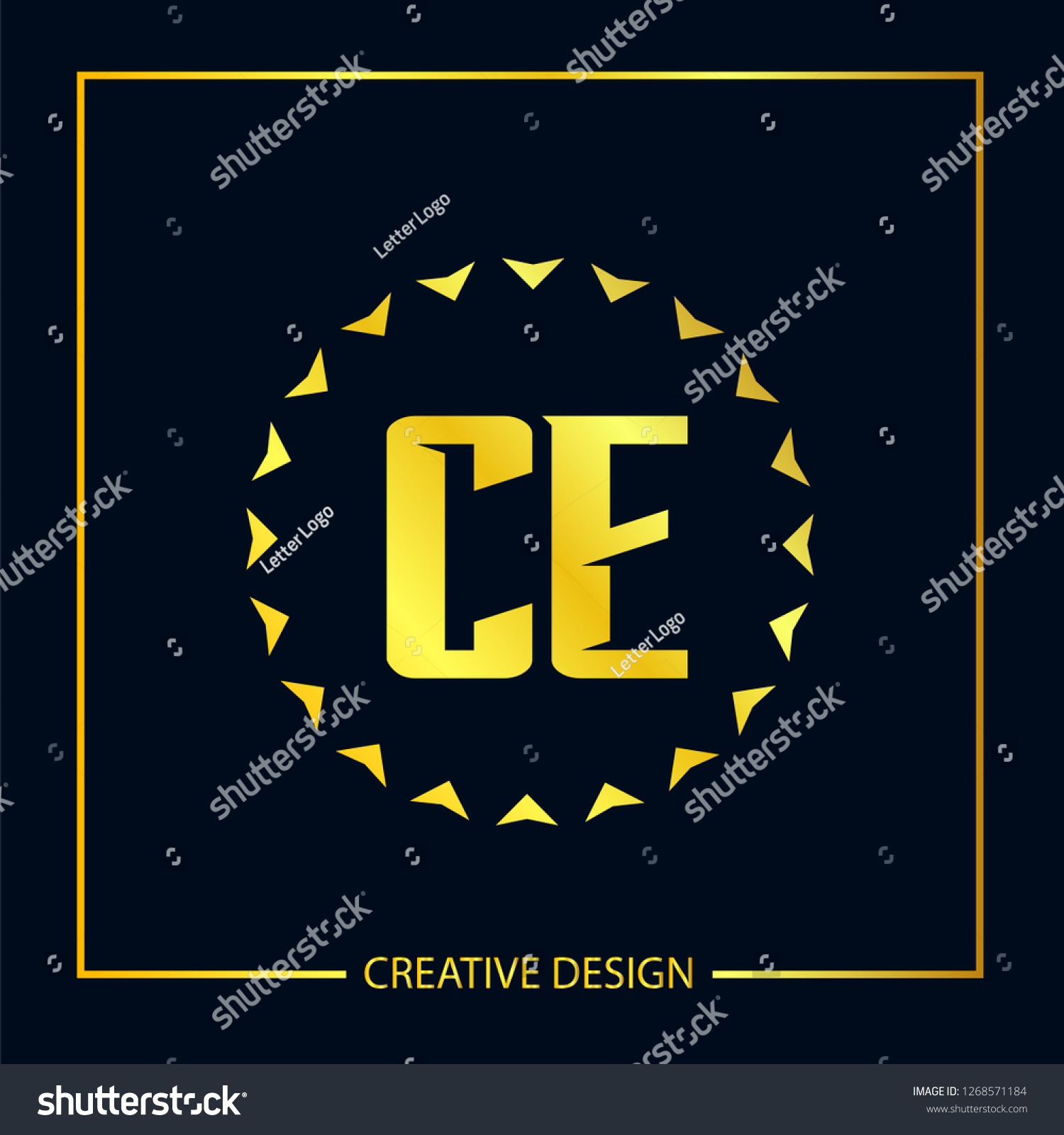 Initial Letter Ce Logo Template Design Stock Vector (Royalty Free ...