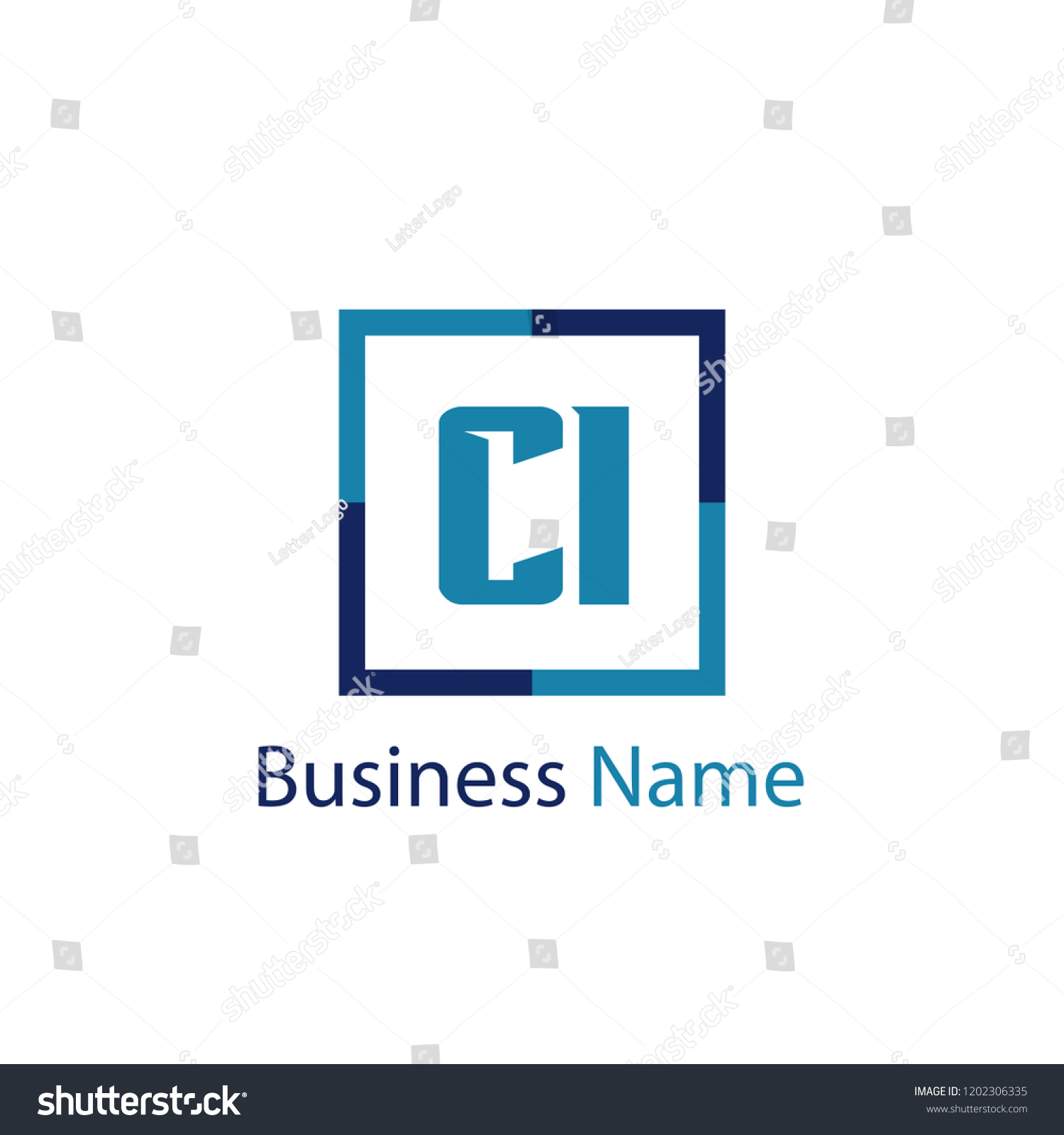 Initial Letter Ci Logo Template Design Stock Vector (Royalty Free ...