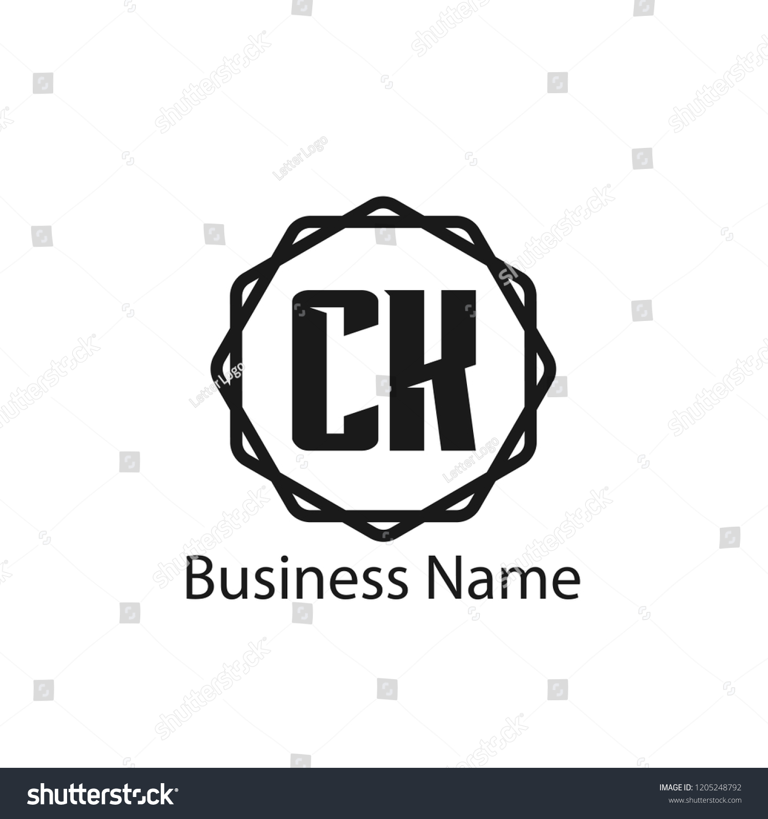 Initial Letter Ck Logo Template Design Stock Vector (Royalty Free ...