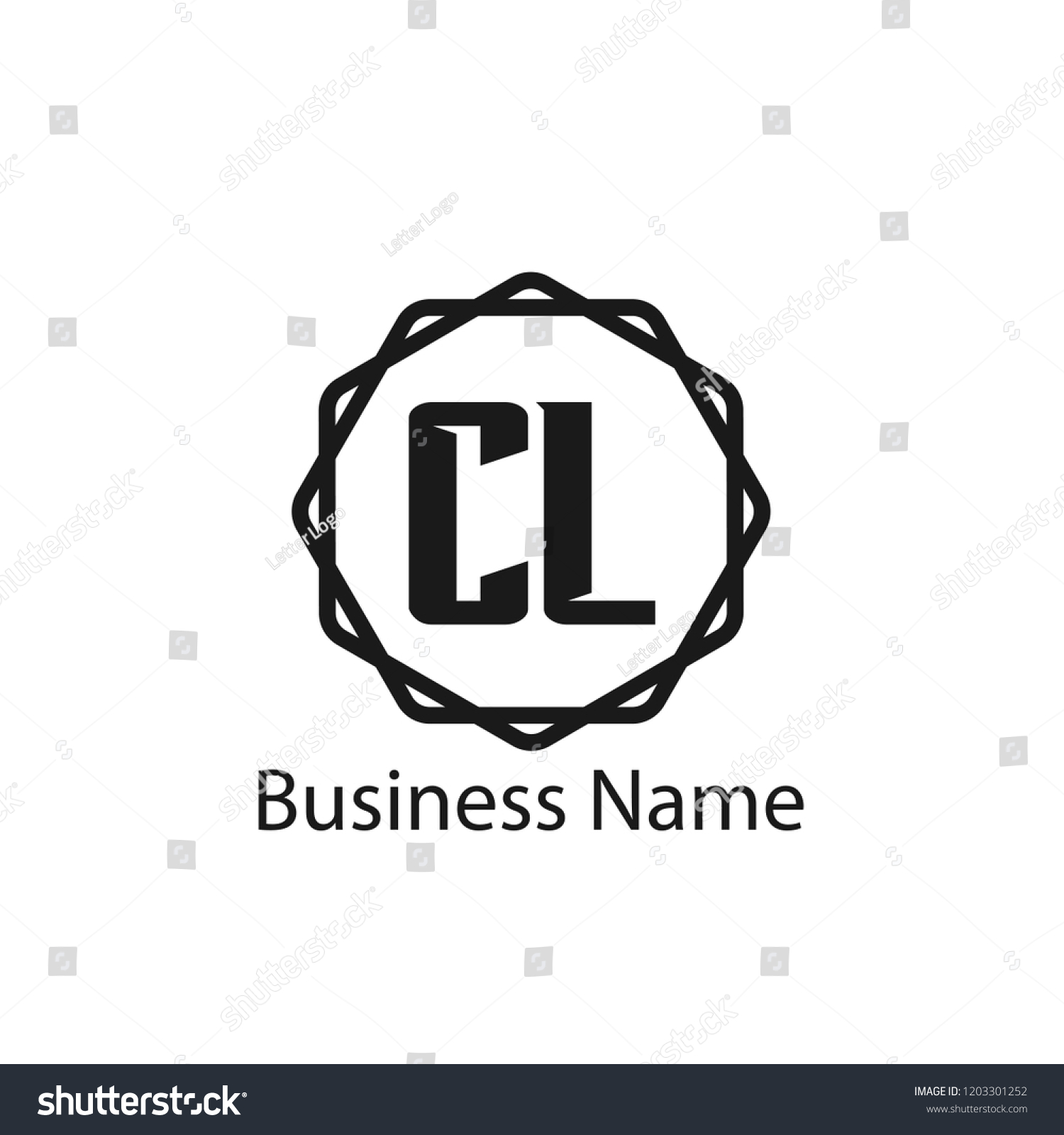 Initial Letter Cl Logo Template Design Stock Vector (Royalty Free ...