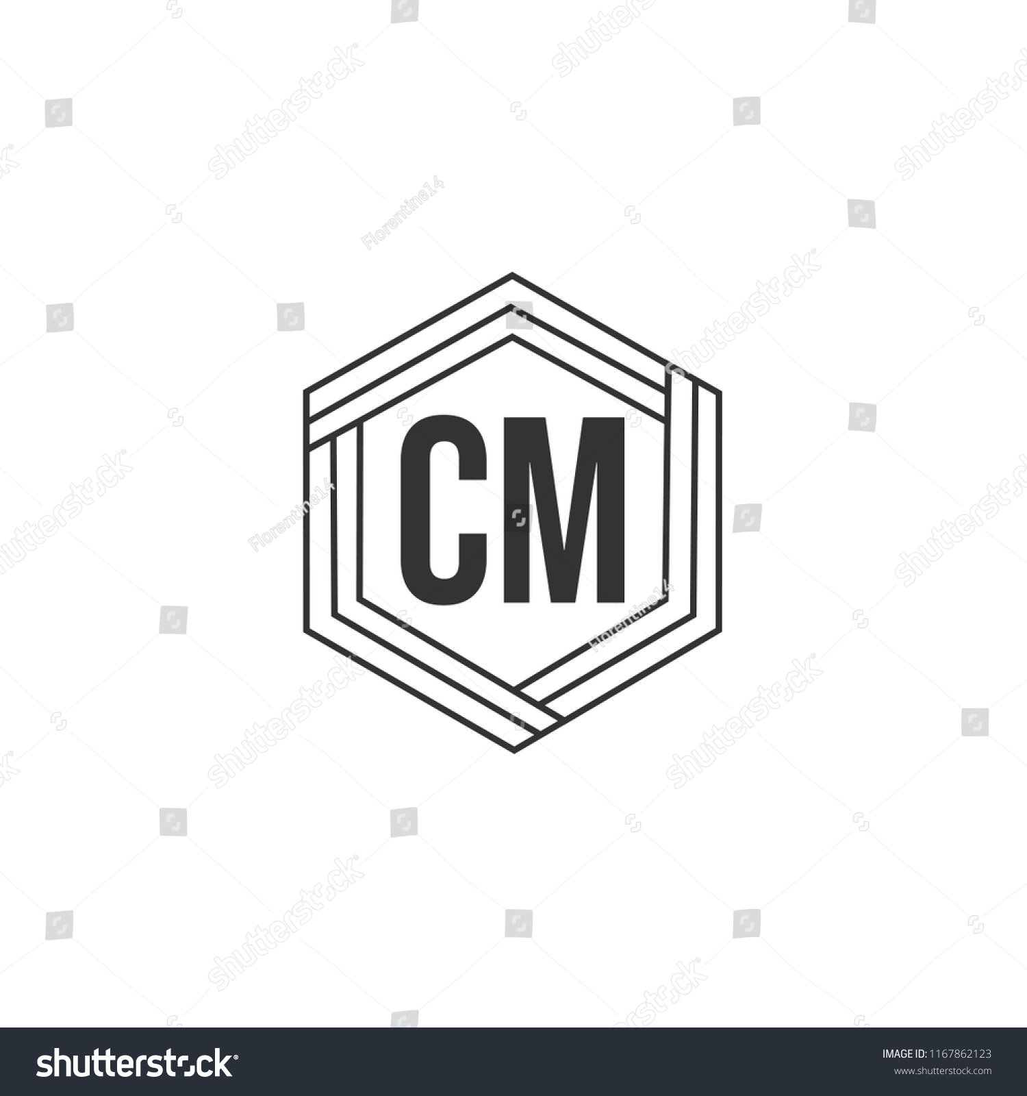 Initial Letter Cm Logo Template Design Stock Vector (Royalty Free ...