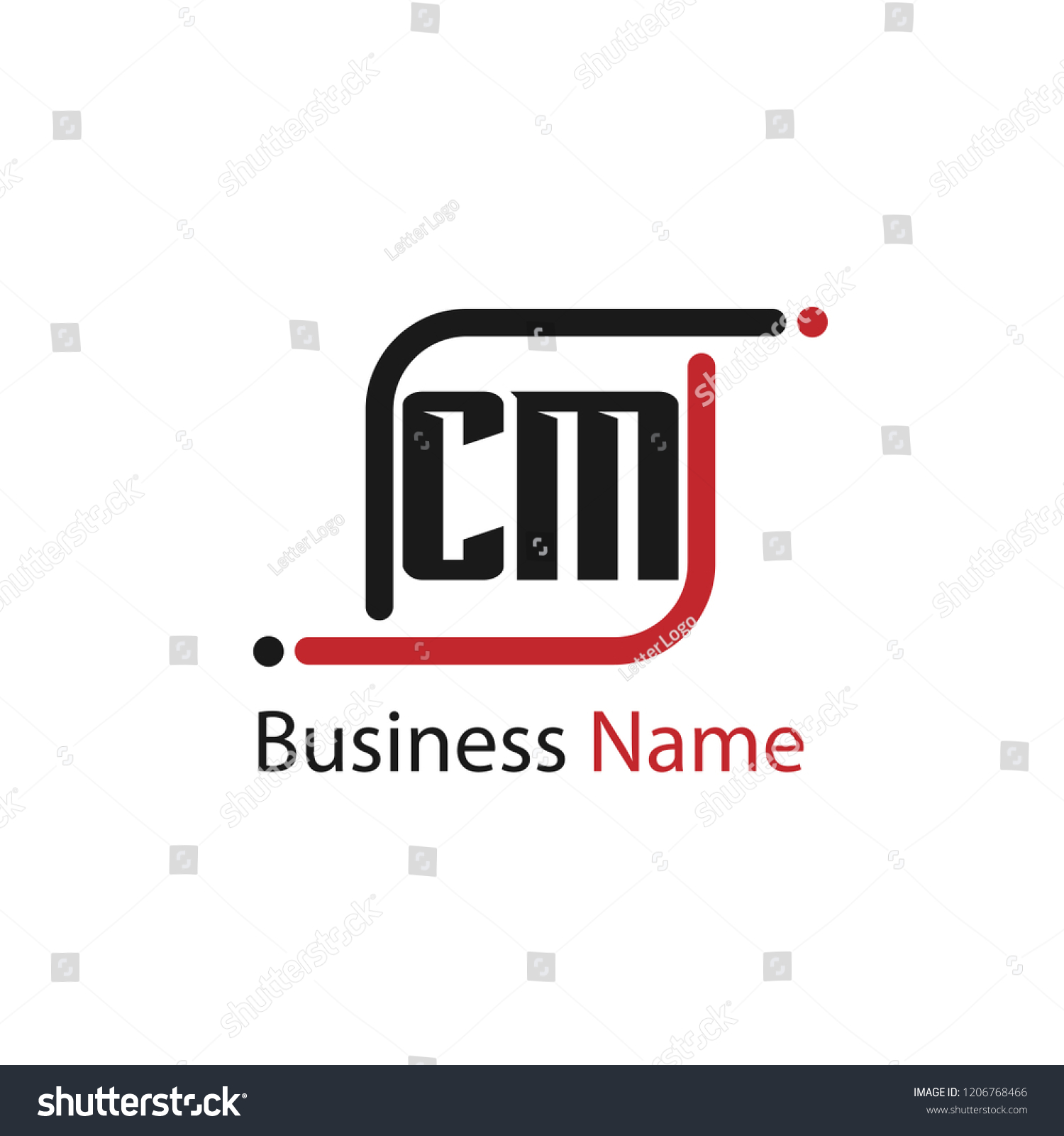 Initial Letter Cm Logo Template Design Stock Vector (Royalty Free ...