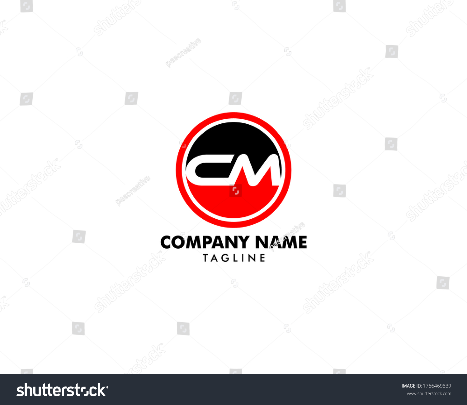 Initial Letter Cm Logo Template Design Stock Vector (Royalty Free ...