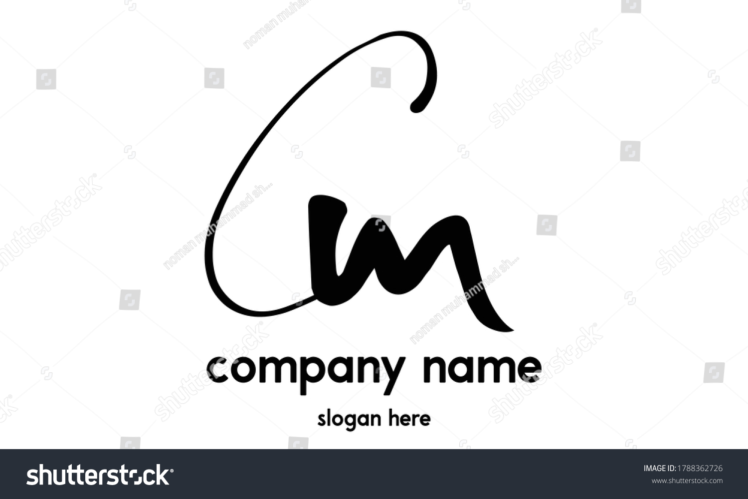 Initial Letter Cm Logo Template Illustration Stock Vector (Royalty Free ...