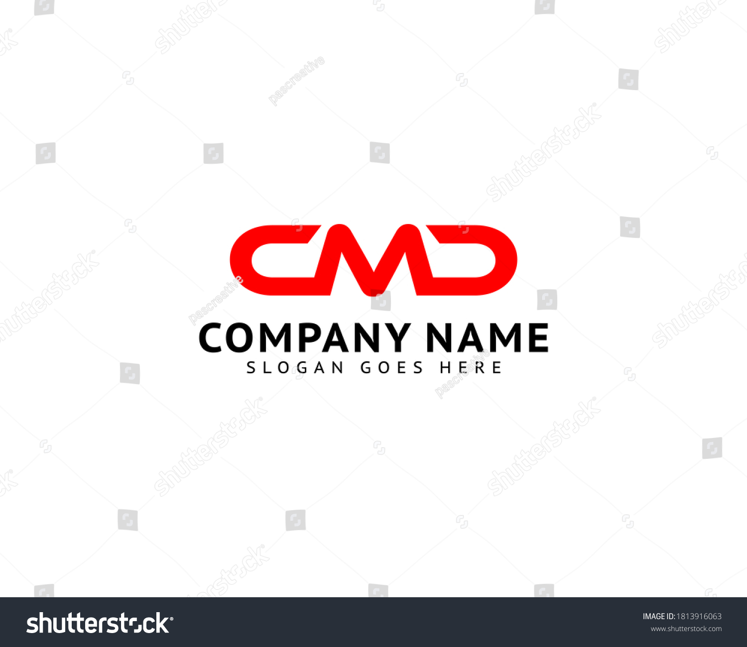 Initial Letter Cmd Logo Template Design Stock Vector (Royalty Free ...