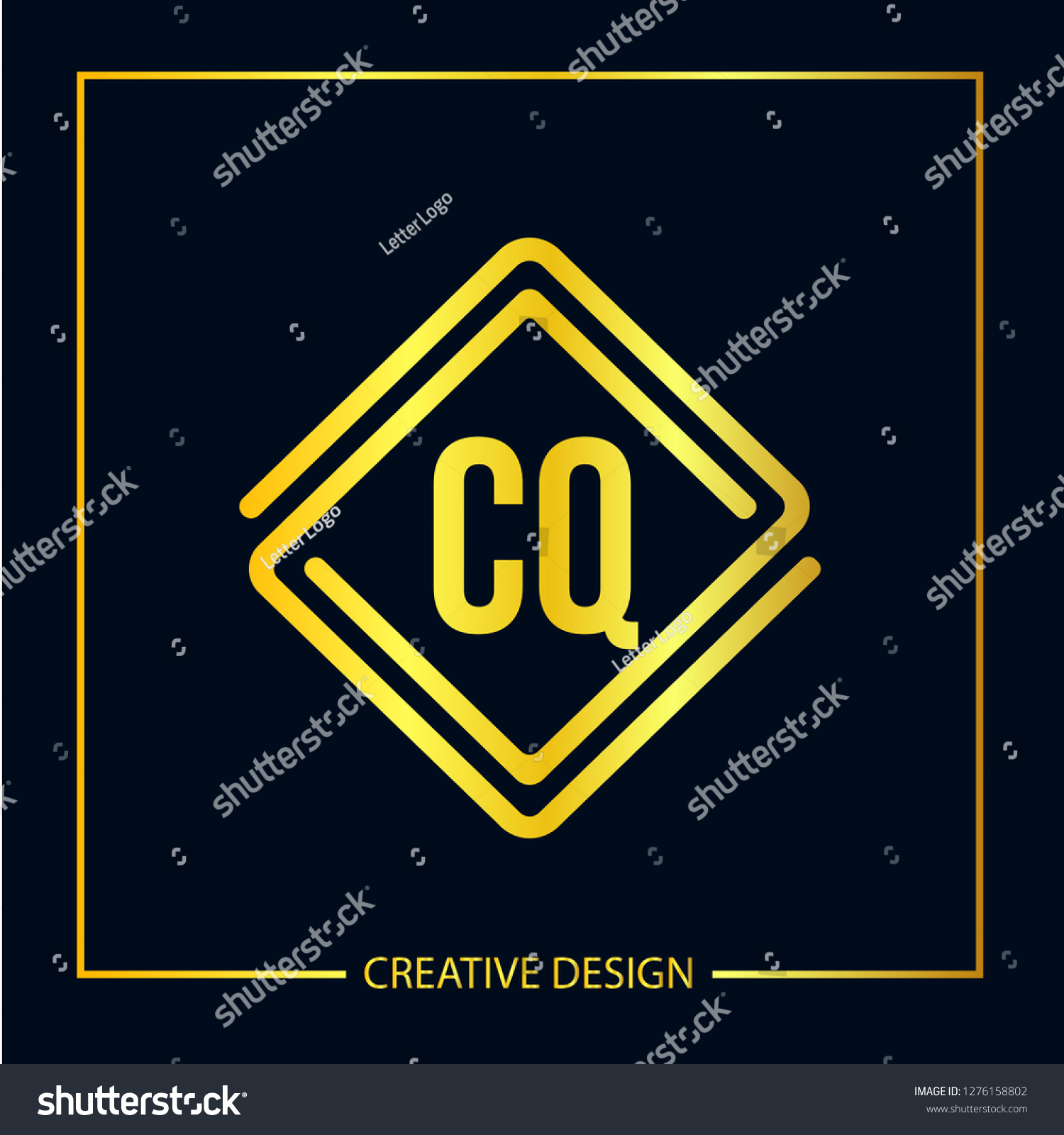 Initial Letter Cq Logo Template Vector Stock Vector (Royalty Free ...