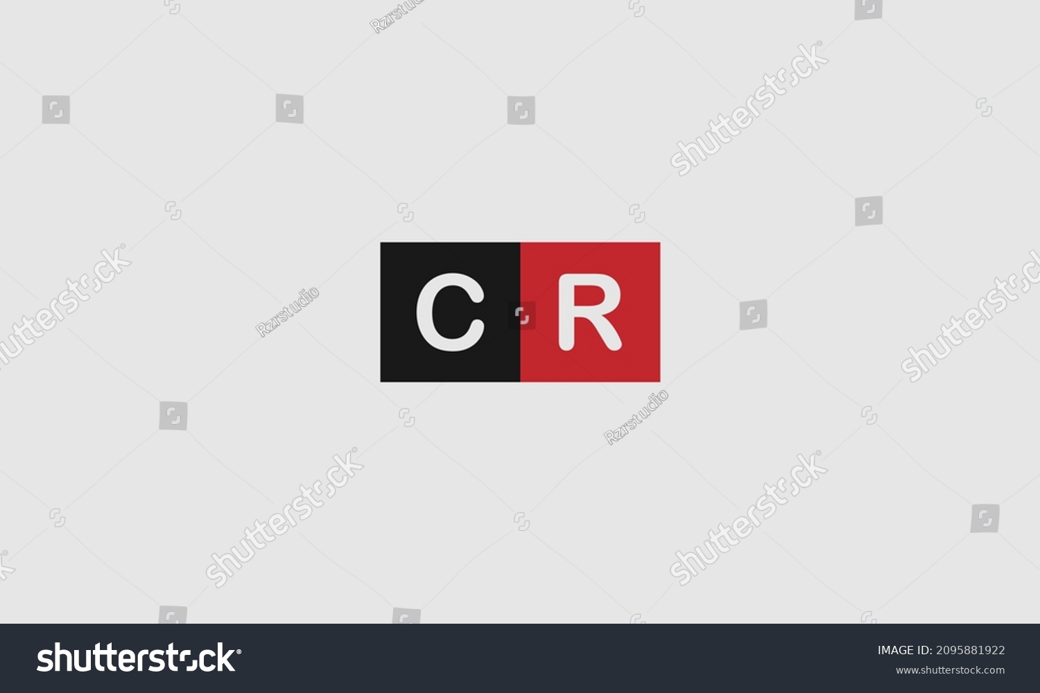 Initial Letter Cr Uppercase Modern Logo Stock Vector (Royalty Free ...