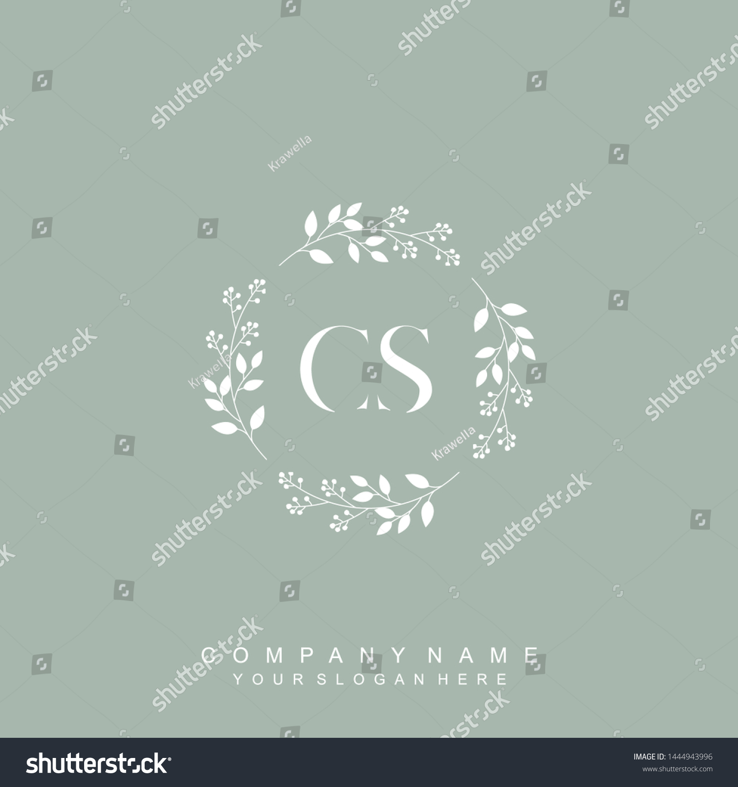 Initial Letter Cs Beautiful Handwriting Logo Stock Vector (Royalty Free ...