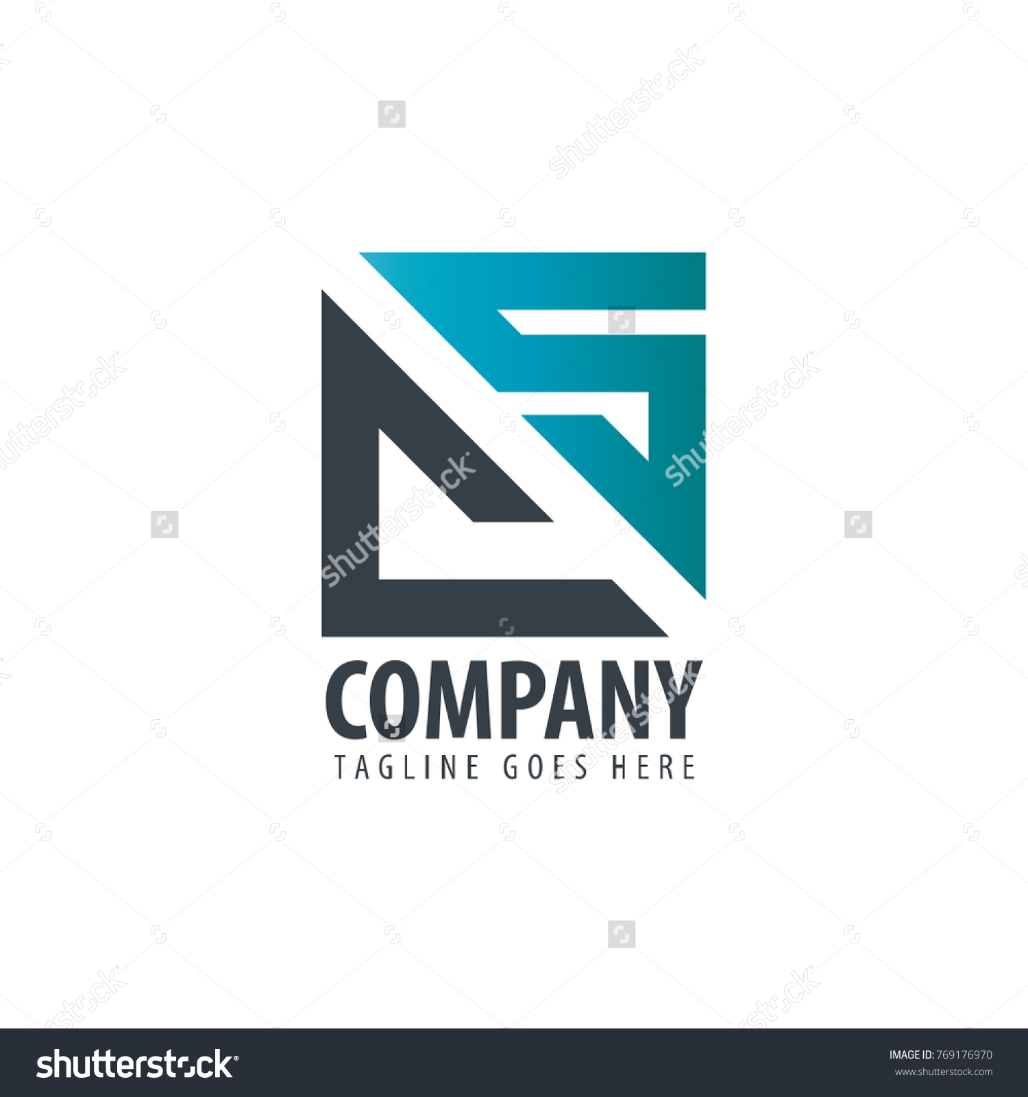 Initial Letter Cs Design Square Triangle Stock Vector (Royalty Free ...