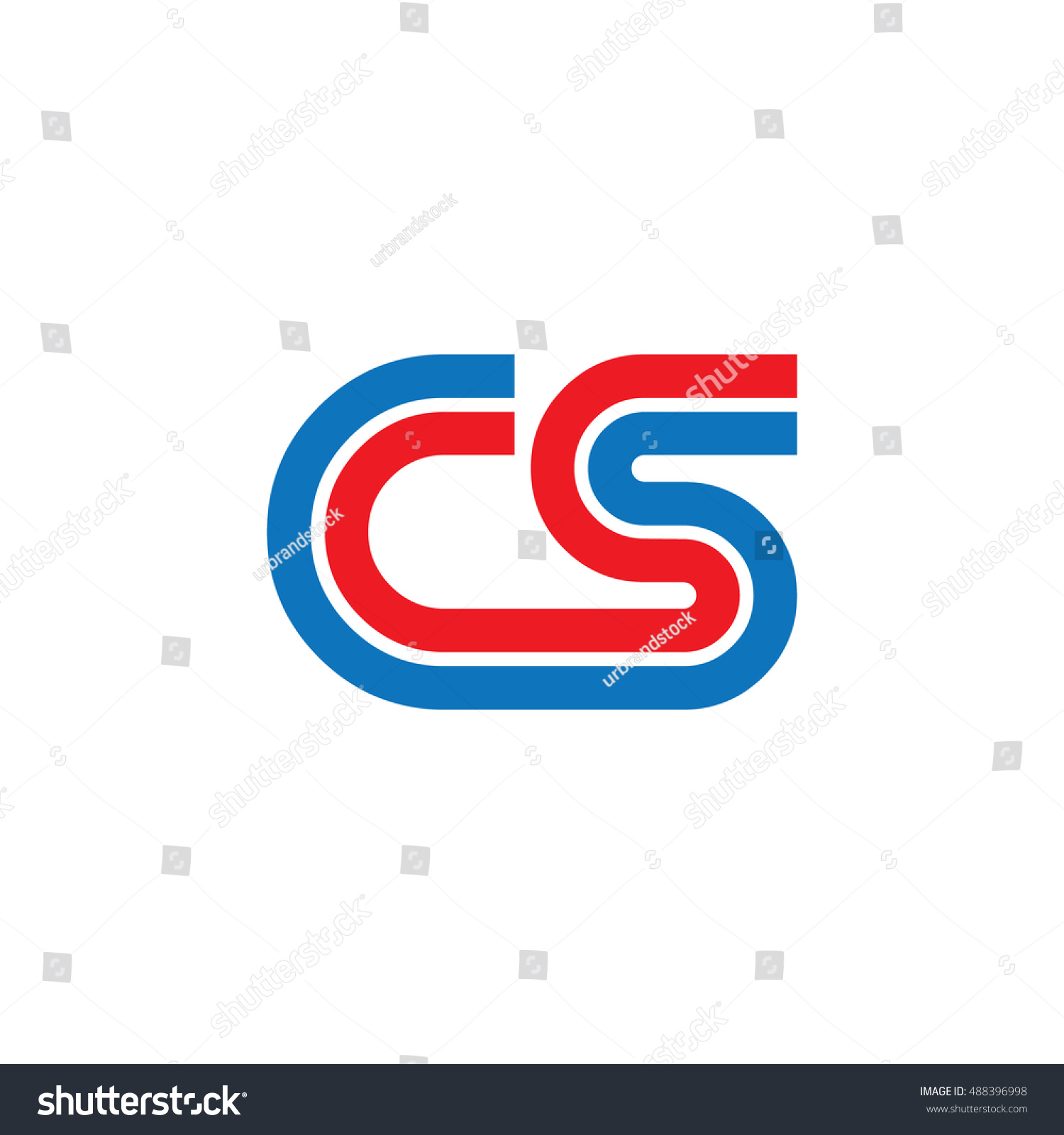 Initial Letter Cs Linked Design Logo Stock Vector 488396998 - Shutterstock