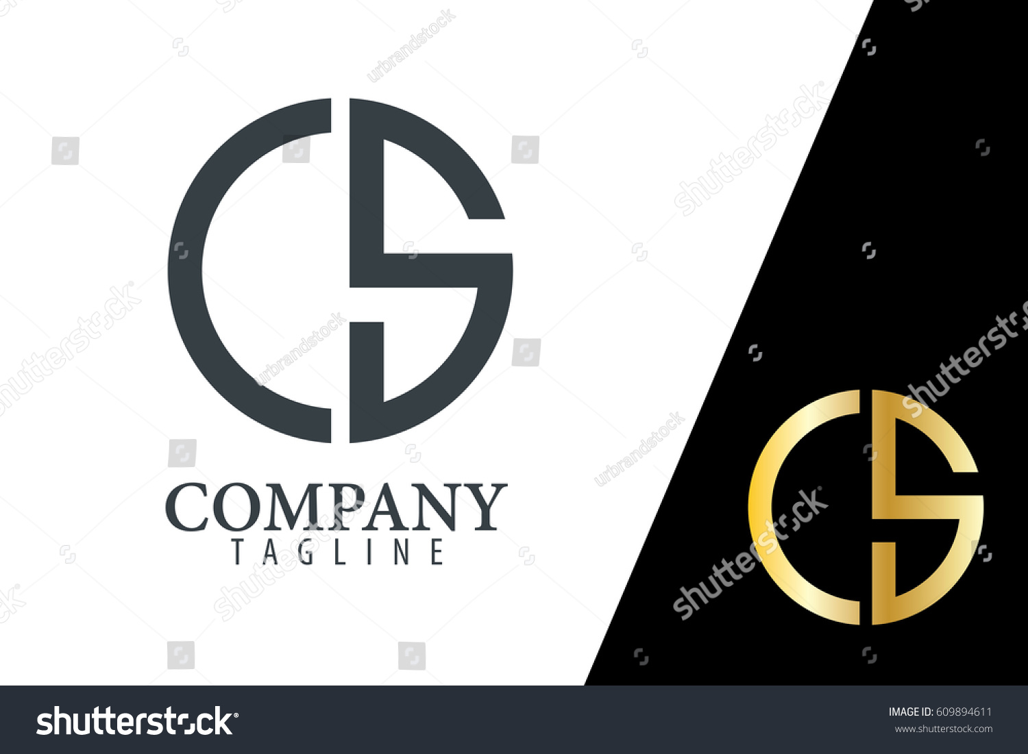 Initial Letter Cs Linked Circle Logo Stock Vector (Royalty Free ...