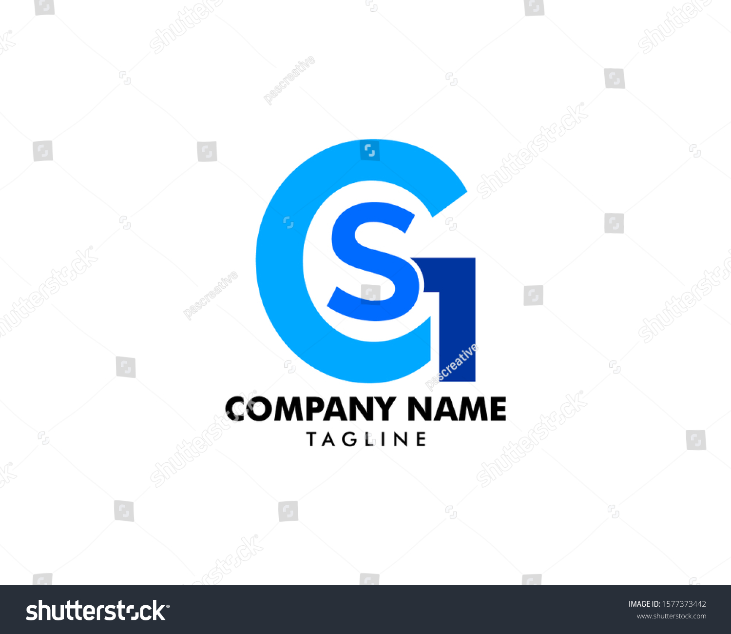 Initial Letter Csg Logo Template Design Stock Vector (Royalty Free ...