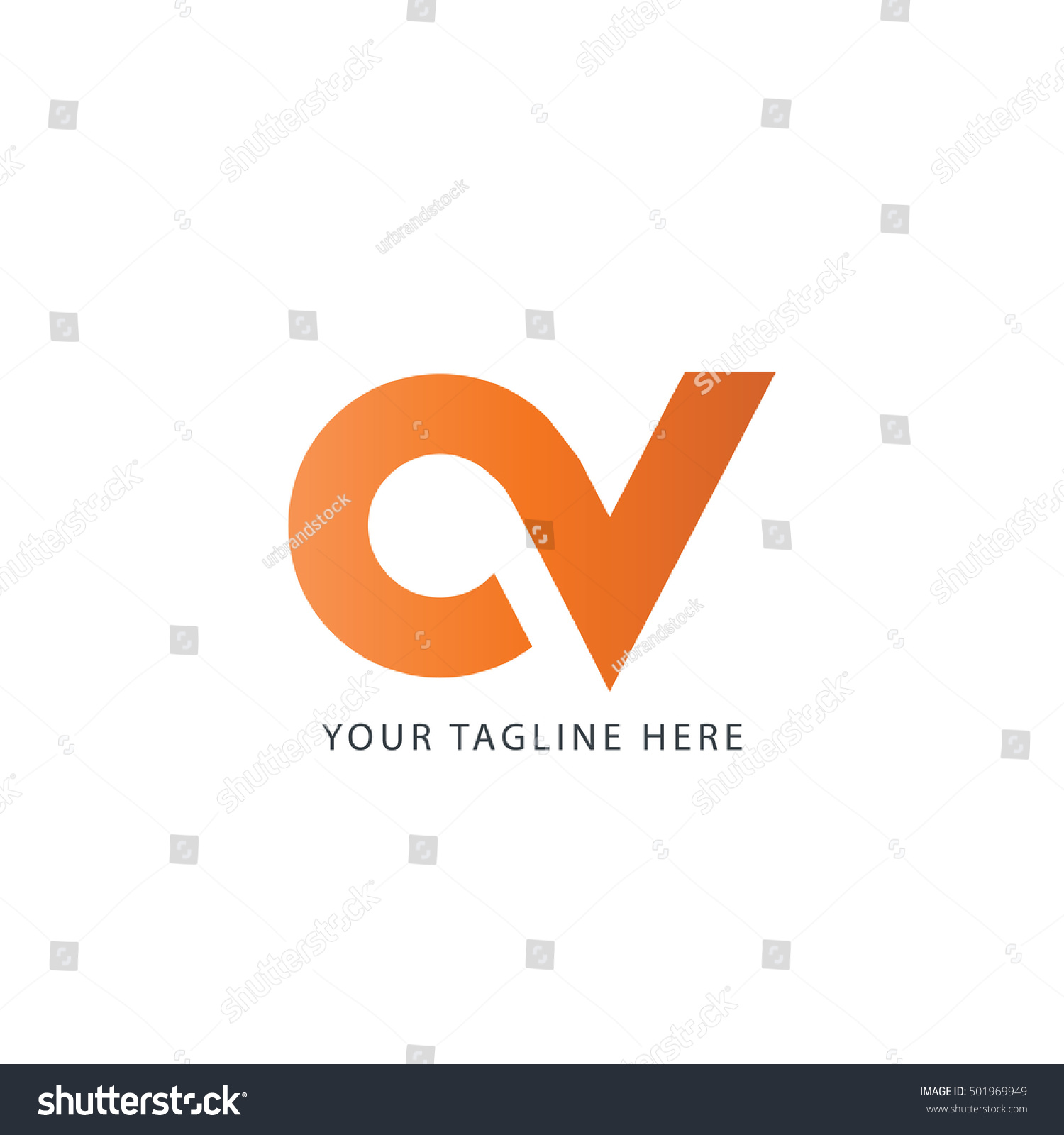Initial Letter Cv Av Linked Logo Stock Vector (Royalty Free) 501969949